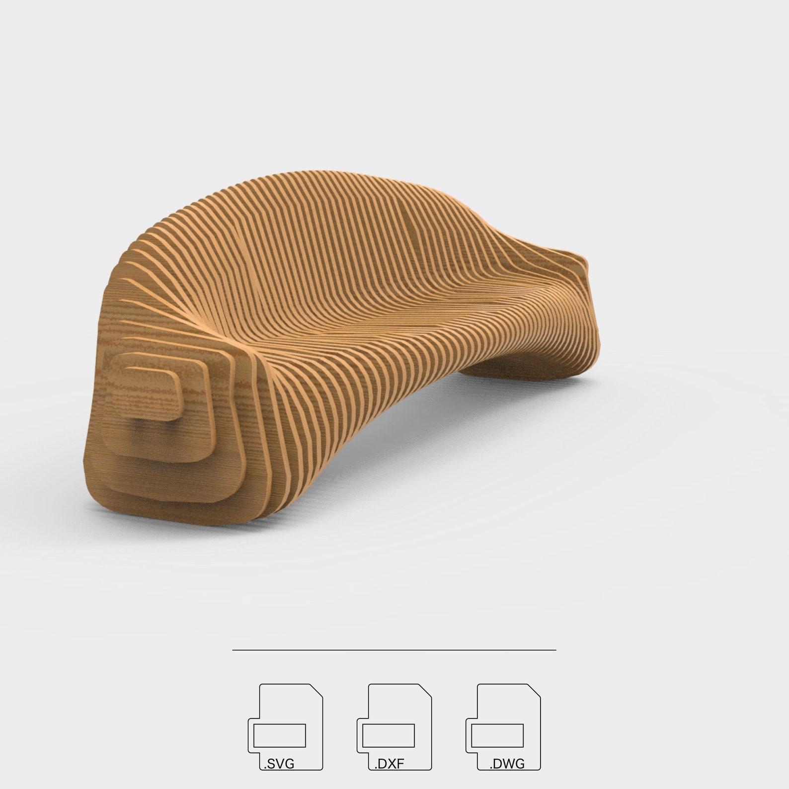 Parametric Couch • Router-cut Files • CNC Files for Cutting • Vector ...