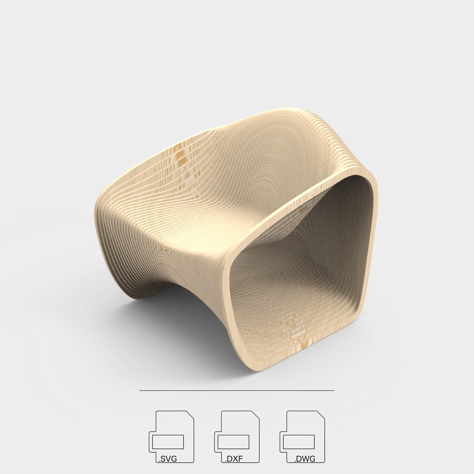 Layer Chair Router Cut Files Cnc Files For Cutting Vector Files Dxf Dwg Svg Pdf Etsy