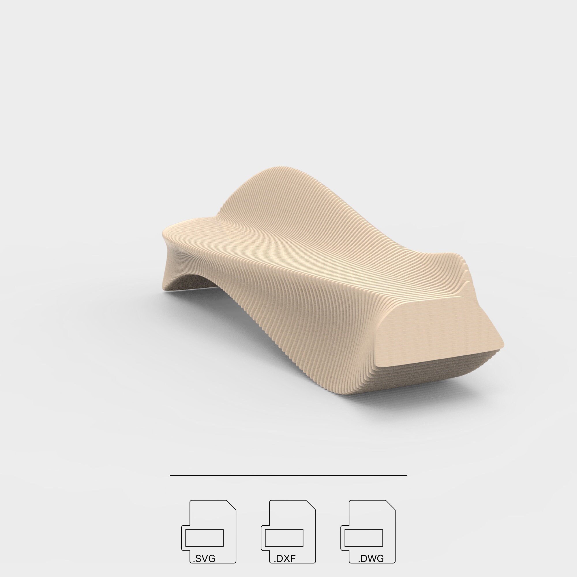 Parametric Windy Bench Router Cut Files Cnc Files For Cutting Vector Files Dxf Dwg Svg Pdf