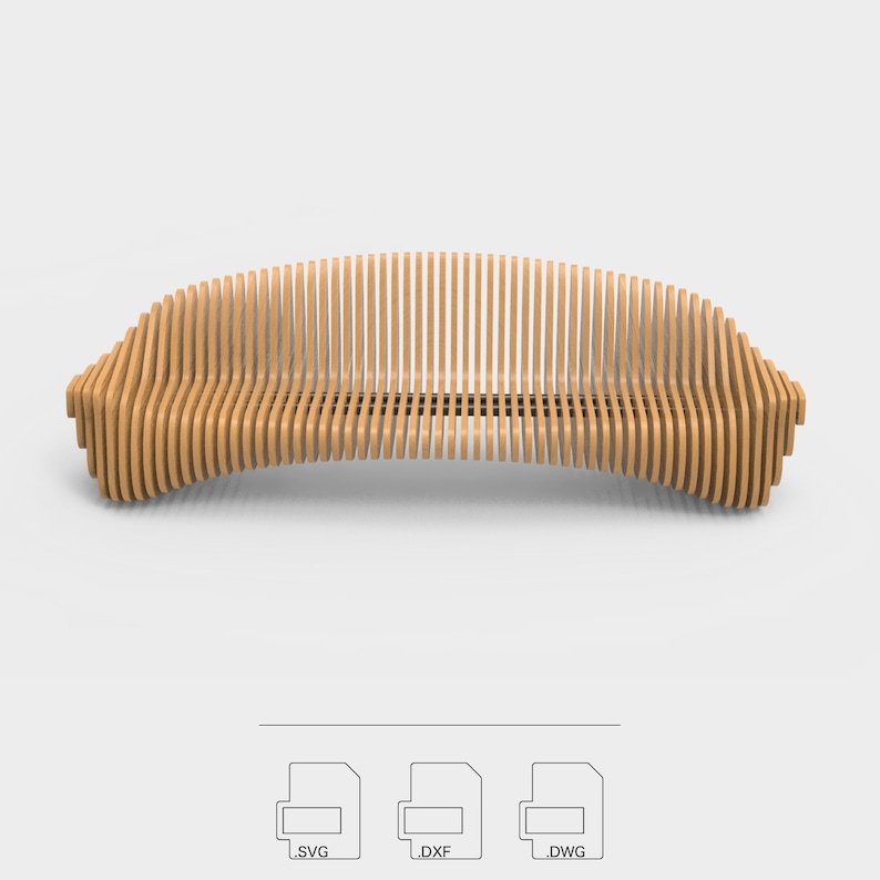 Parametric Couch • Router-cut Files • CNC Files for Cutting • Vector ...