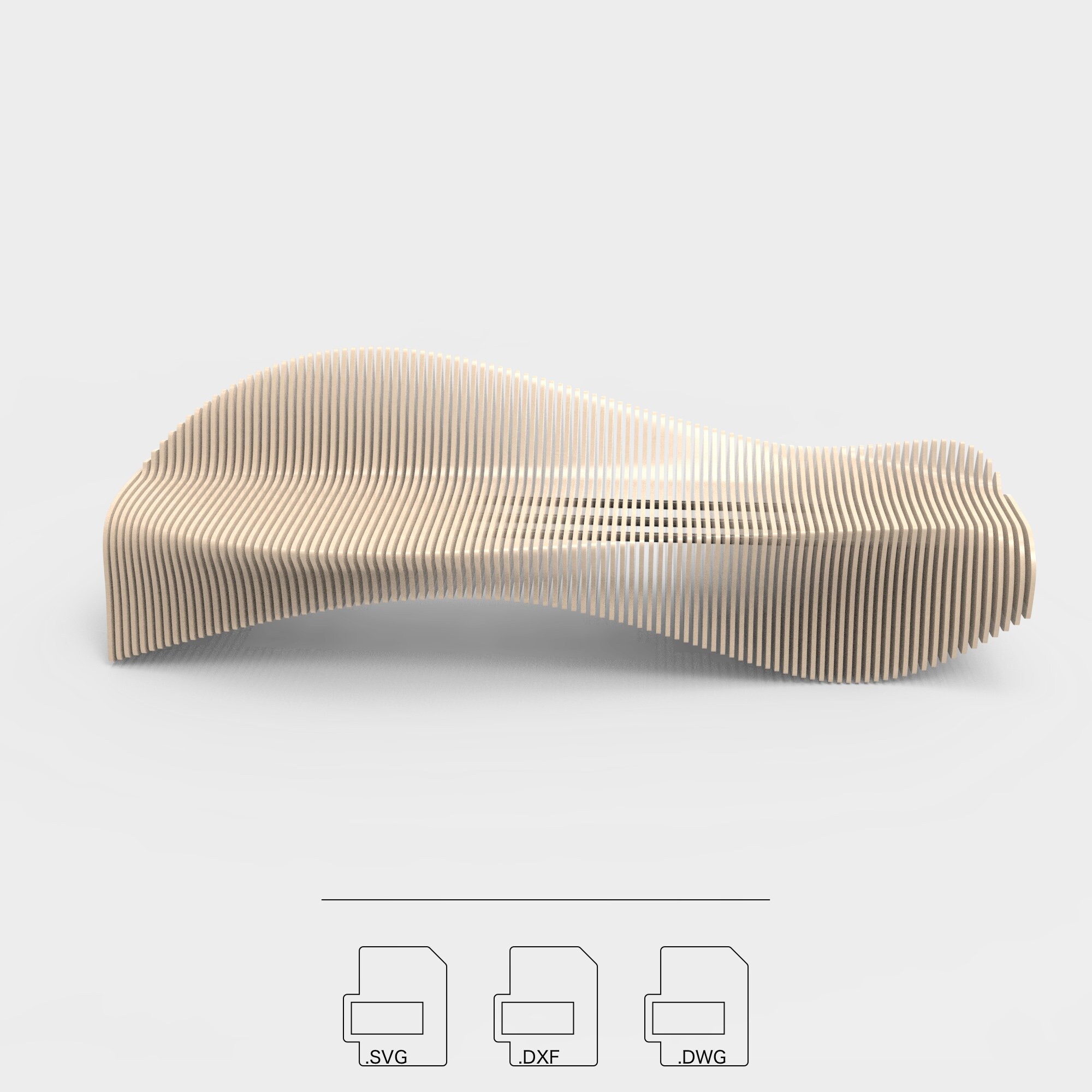 Parametric Windy Bench Router Cut Files Cnc Files For Cutting Vector Files Dxf Dwg Svg Pdf