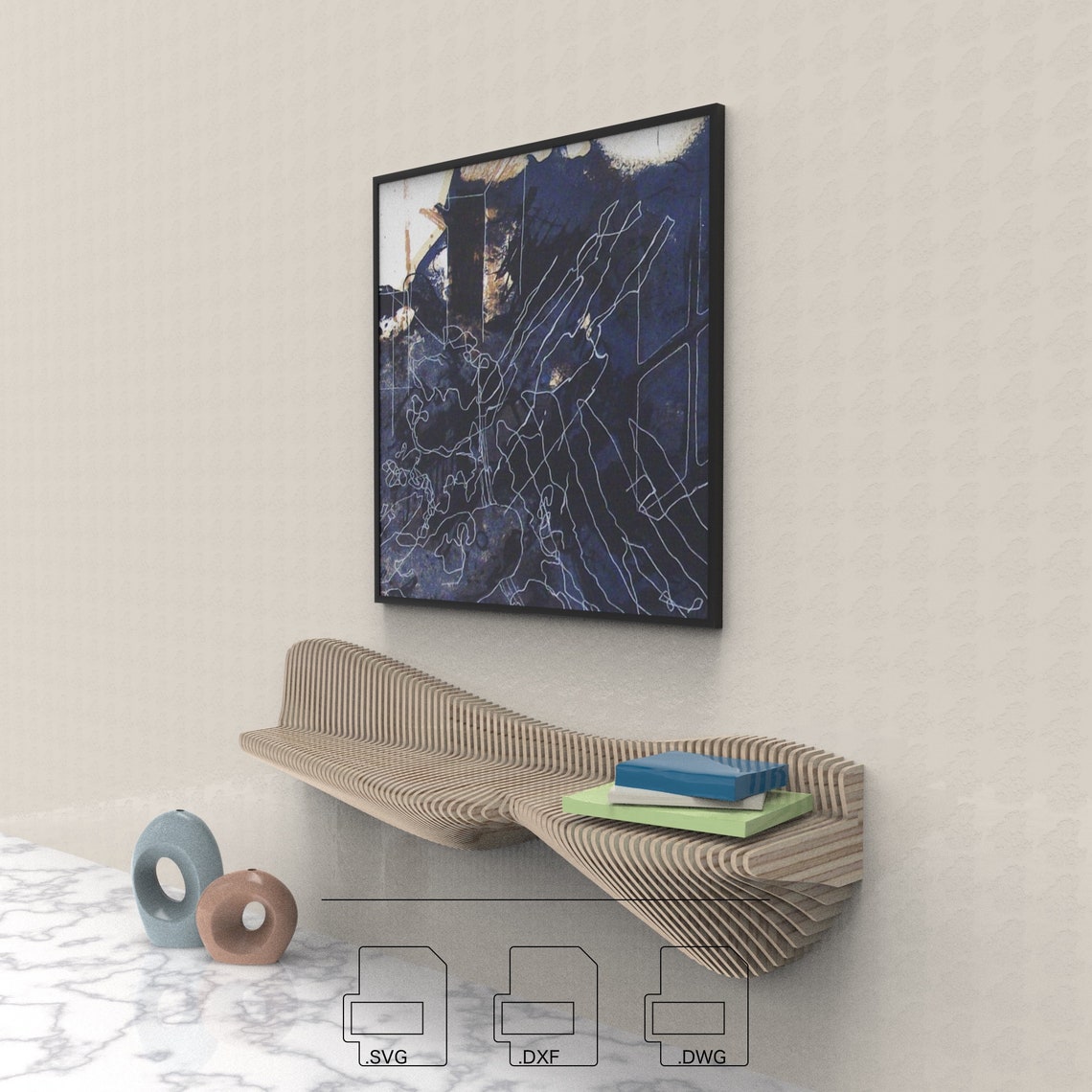 Parametric Console Shelf Nyx: CNC Router Cut Files (digital Download ...