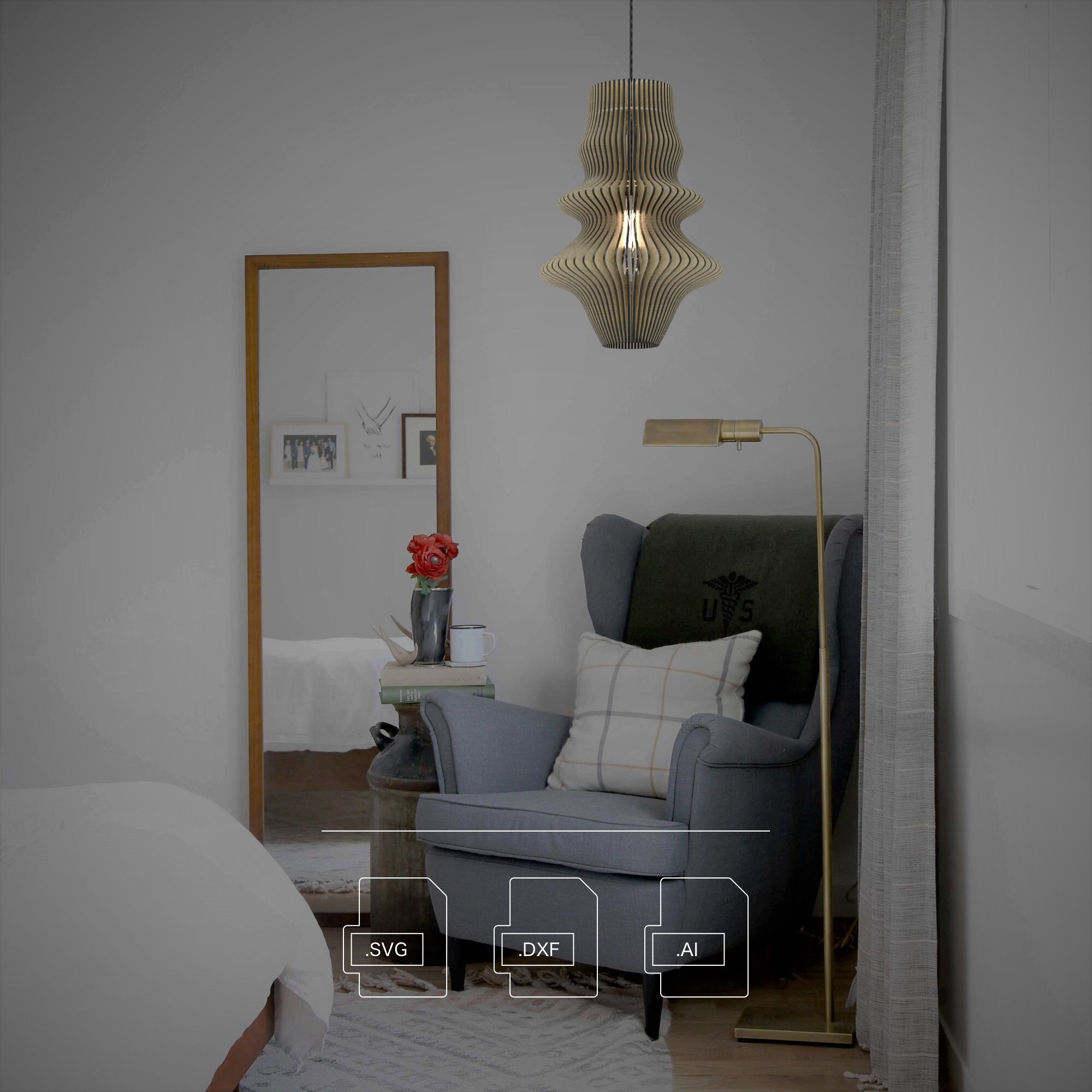 Spindle Lamp: Laser Cut CNC Vector Files (digital Download) - Etsy