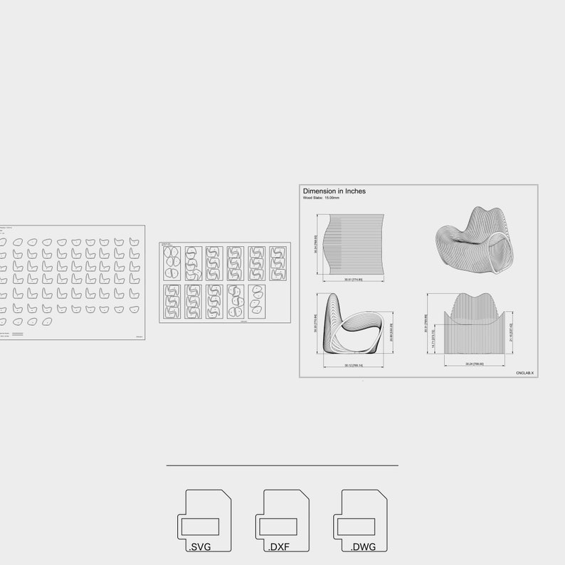 Parametric Armchair Router Cut Files Cnc Files For Etsy