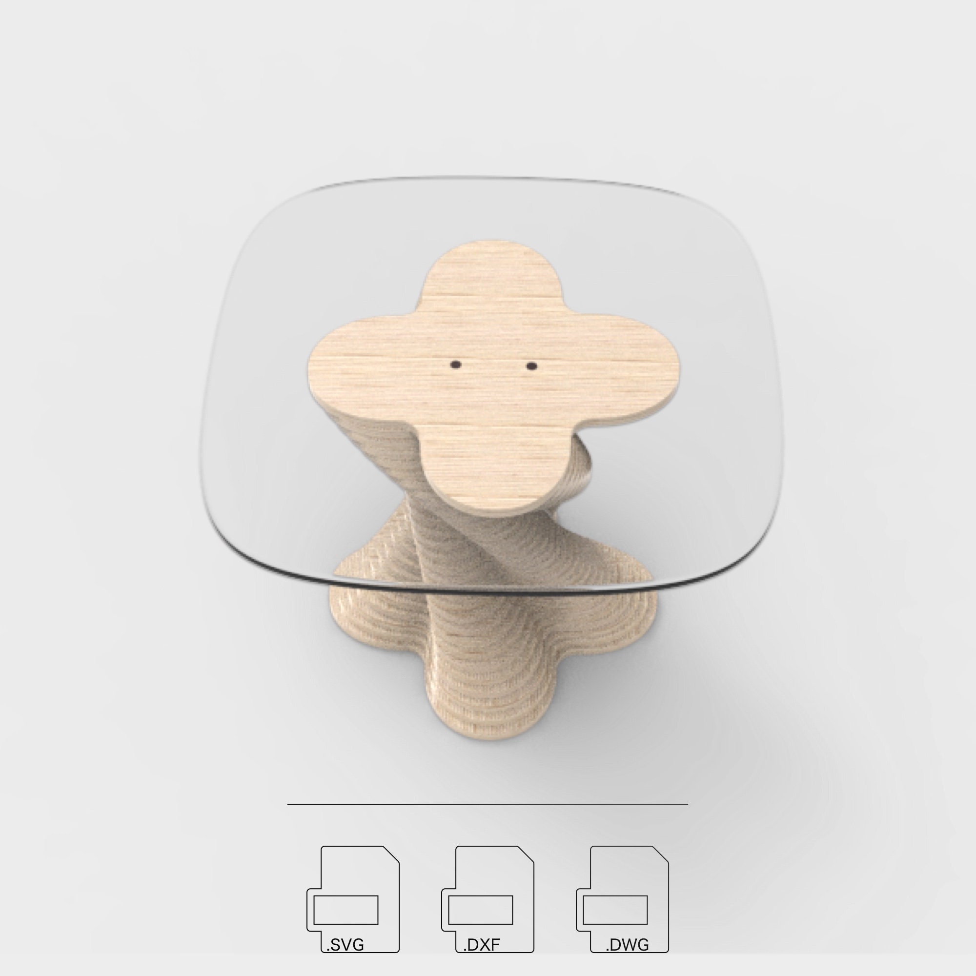 Parametric Coffee Table Clover Router-cut Files CNC Files for Cutting ...