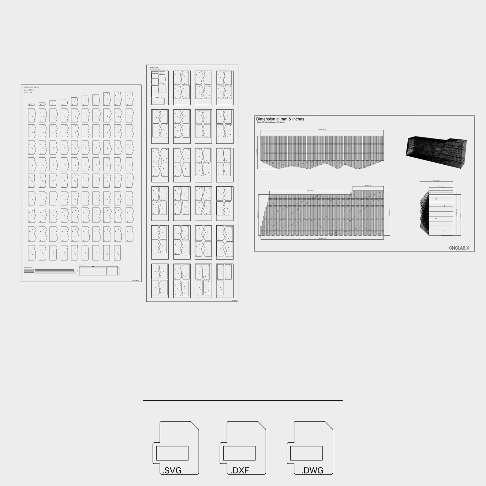 Parametric Facet Desk CNC Files: Router Cut Vector Plans (digital ...