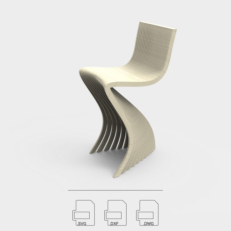 Parametric Bar Stool 1 Router-cut Files CNC Files Vector Files .dxf ...