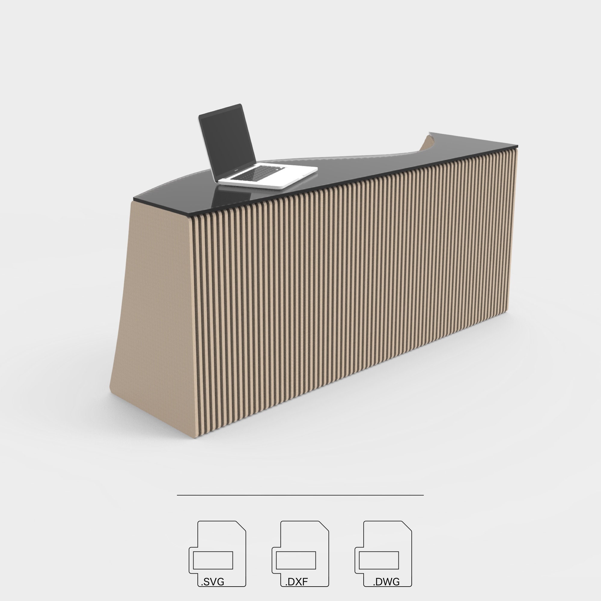 Parametric Desk Cove Router Cut Files Cnc Files For Cutting Vector