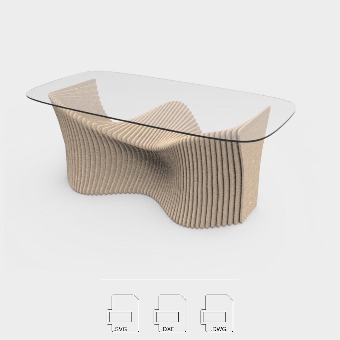 Parametric Dining Table: Cyra Router-cut Files CNC Files Vector Files ...
