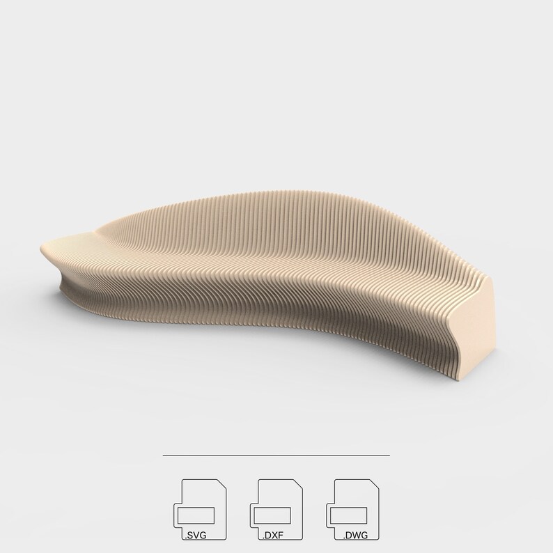 Parametric Curva Bench CNC Files: Router Cut Vector Plans (digital ...
