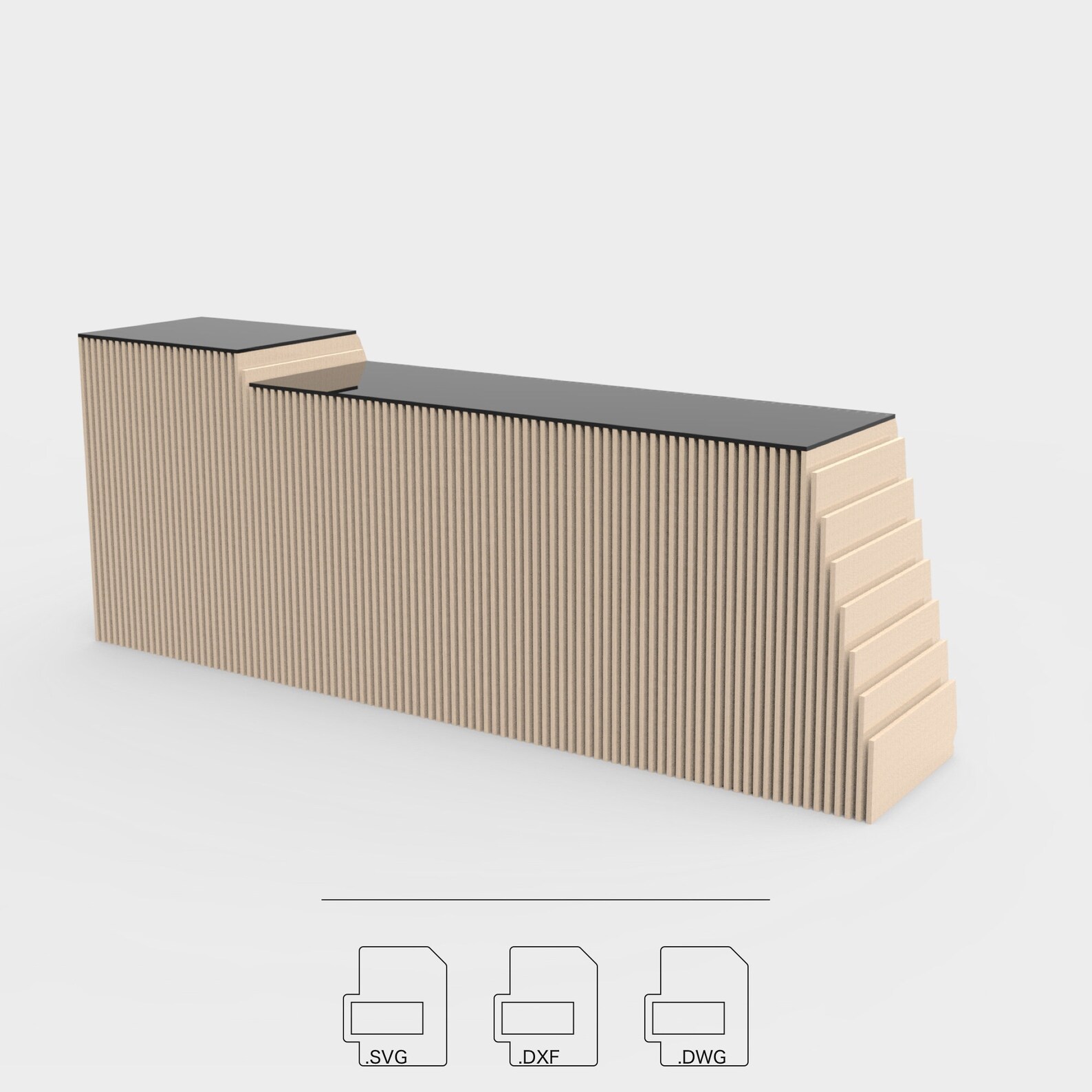 Parametric Facet Desk CNC Files: Router Cut Vector Plans (digital ...