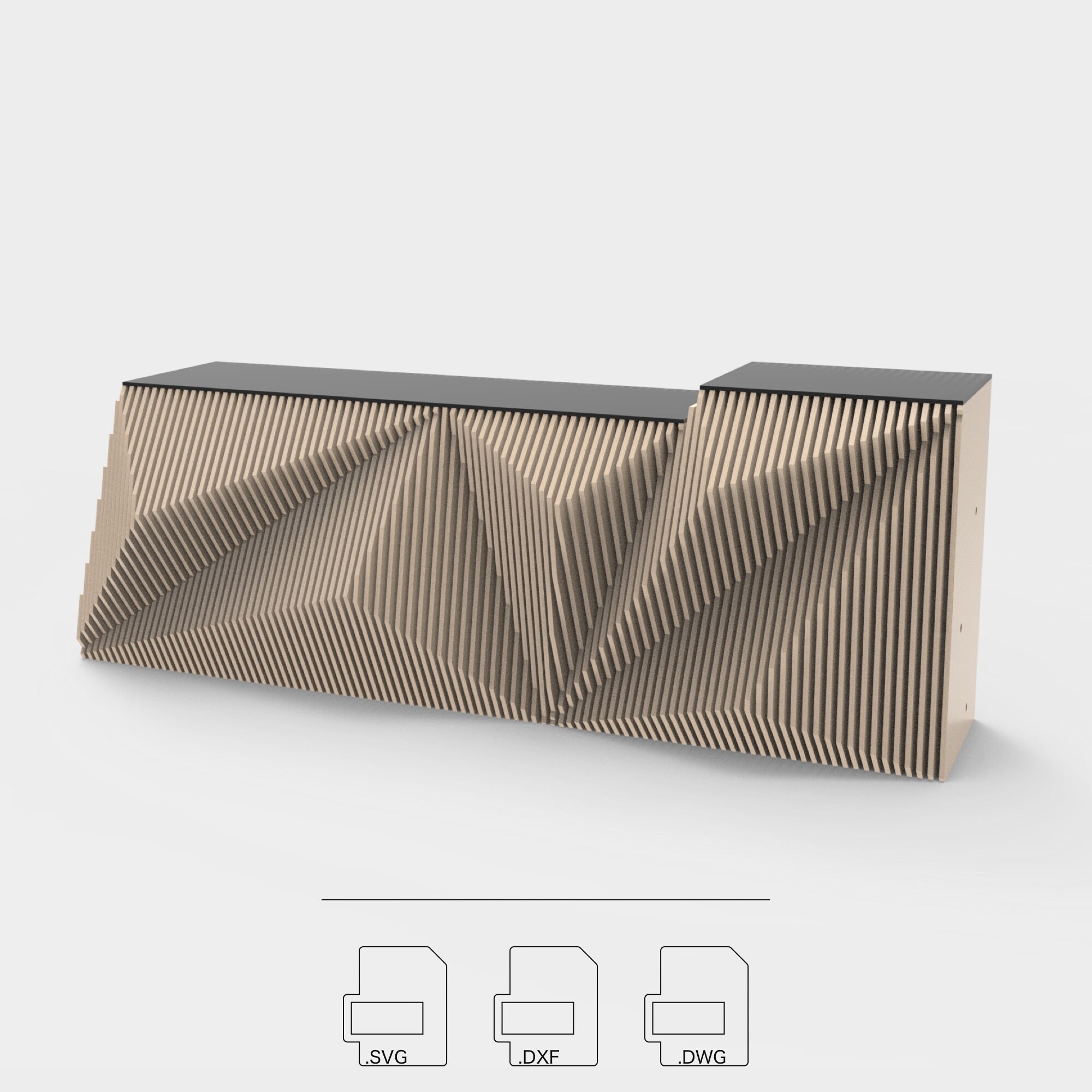 Parametric Facet Desk CNC Files: Router Cut Vector Plans (digital ...