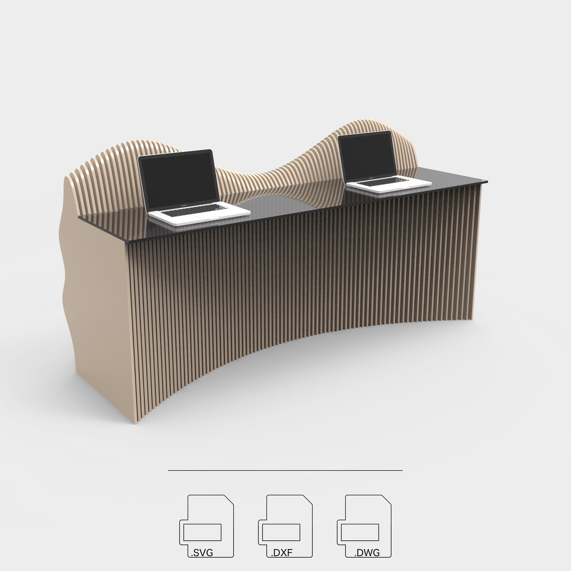 Parametric Desk Flo Router Cut Files Cnc Files For Cutting Vector Files Dxf Dwg Svg Pdf