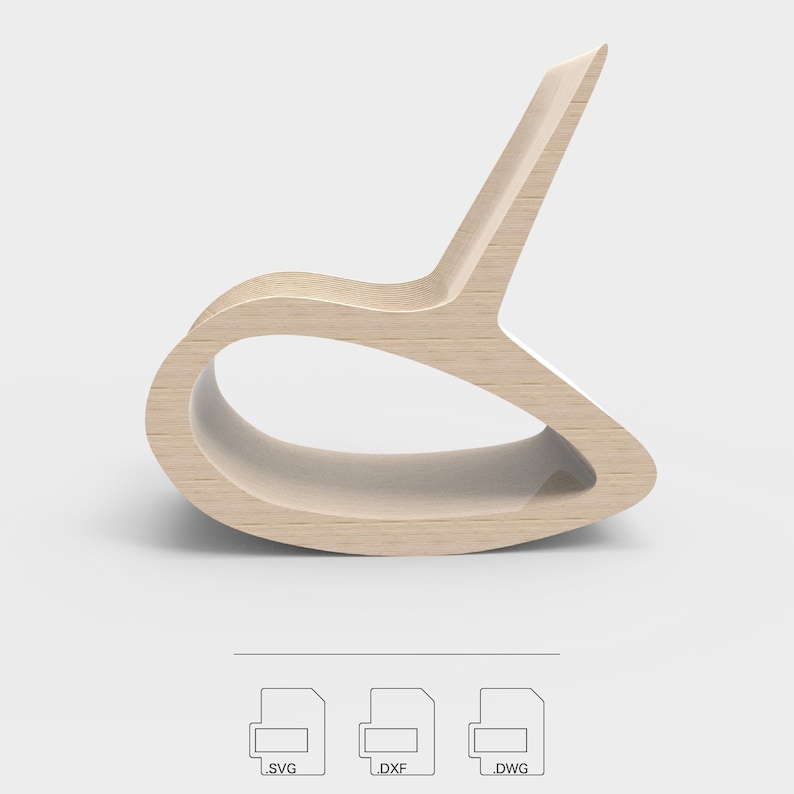 Parametric Rocking Chair • Router-cut Files • CNC Files for Cutting ...