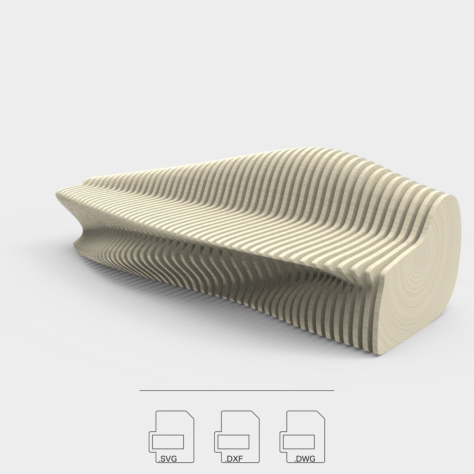 Parametric Bench CNC Router Files: Plywood, MDF, Cardboard (digital ...