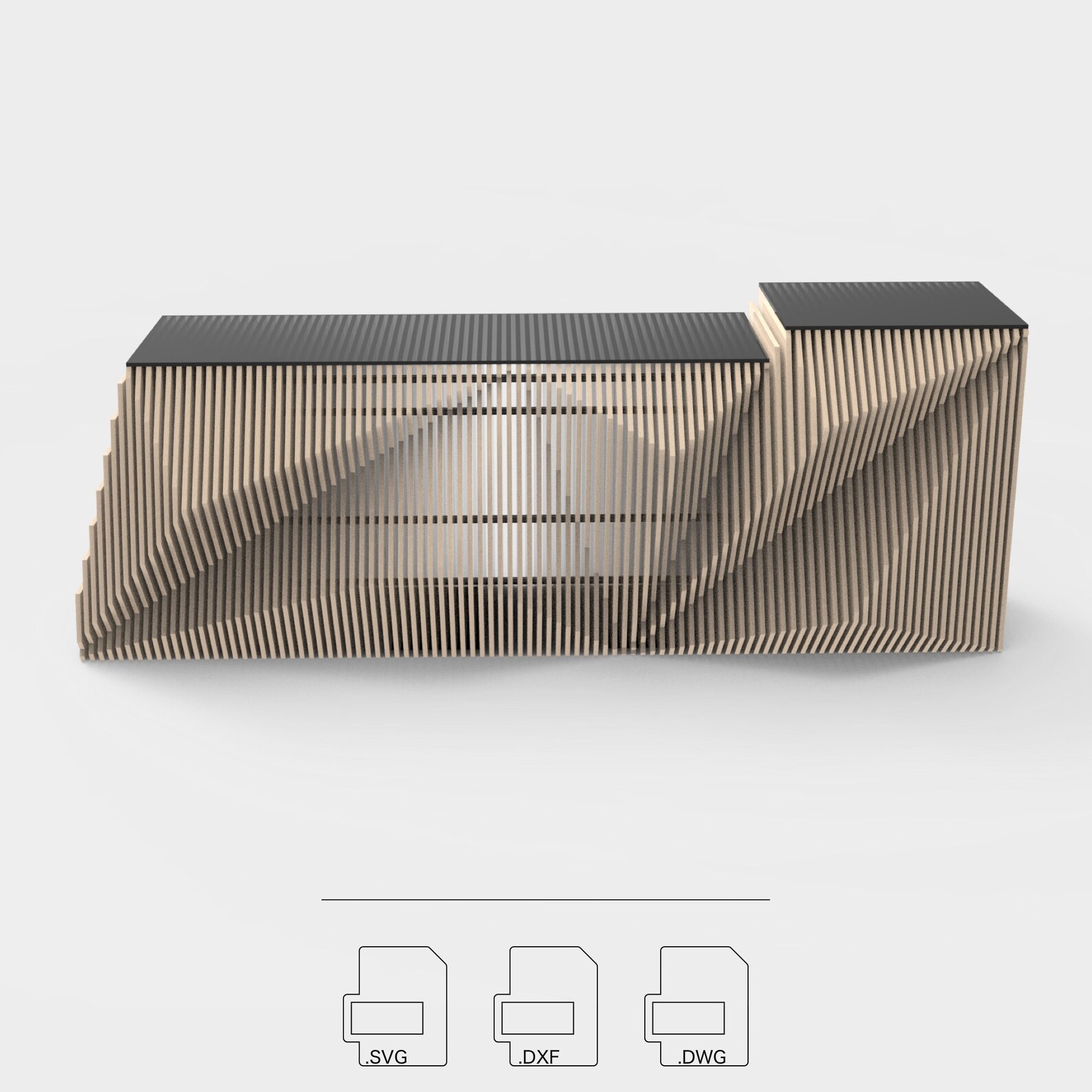 Parametric Facet Desk CNC Files: Router Cut Vector Plans (digital ...