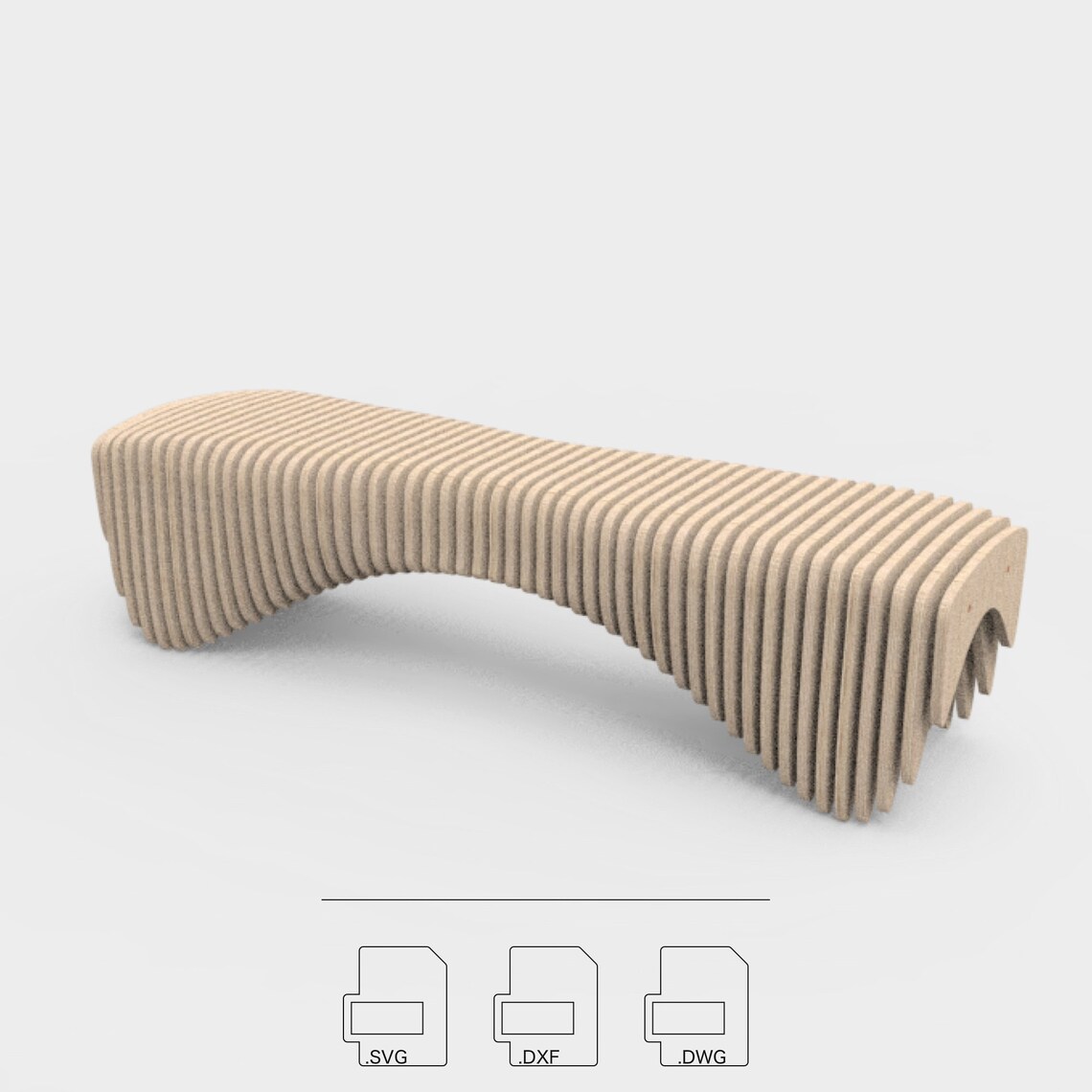 Parametric Bench: K9 Router-cut Files CNC Files for Cutting Vector ...