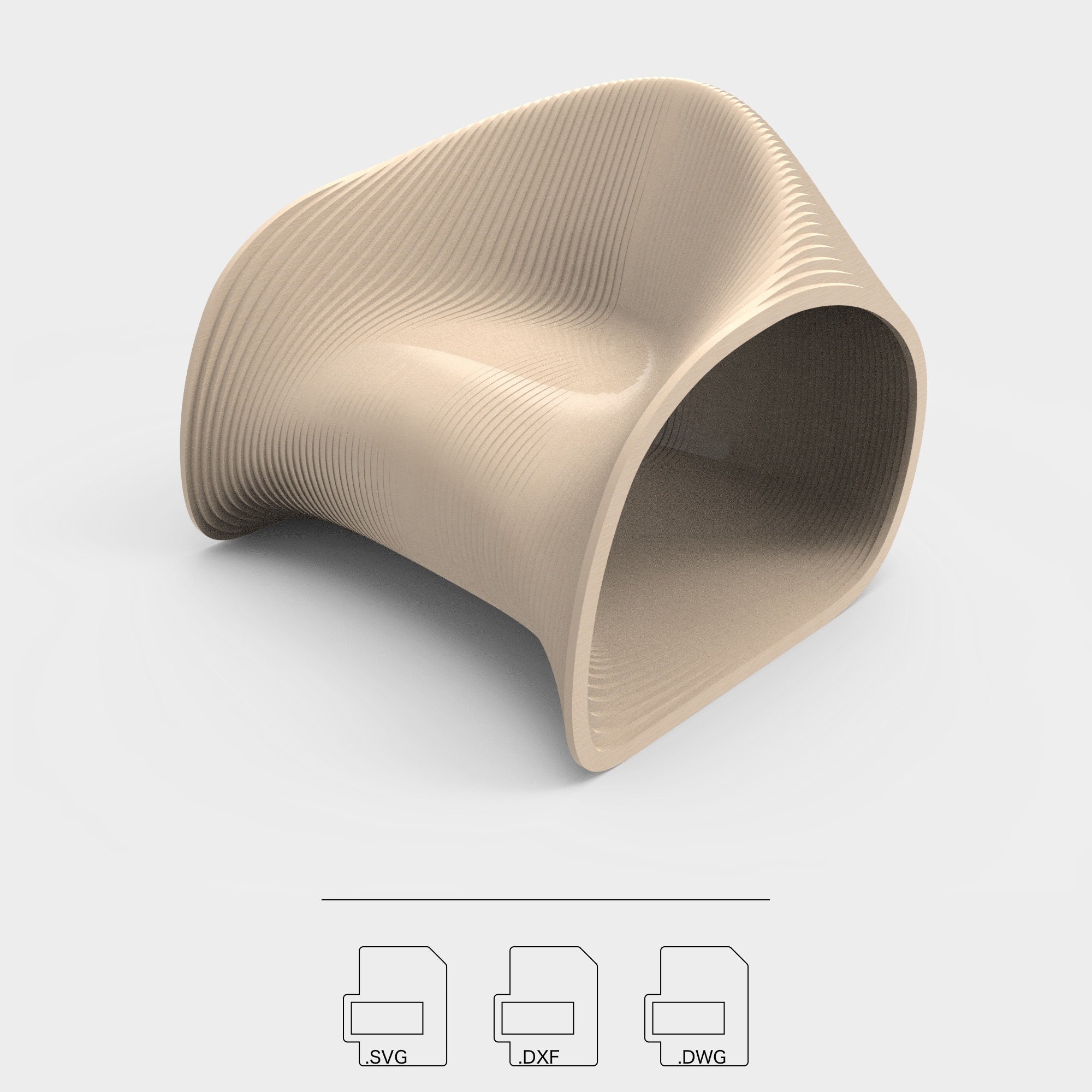 Spade Chair Router Cut Files Cnc Files For Cutting Vector Files Dxf Dwg Svg Pdf Etsy