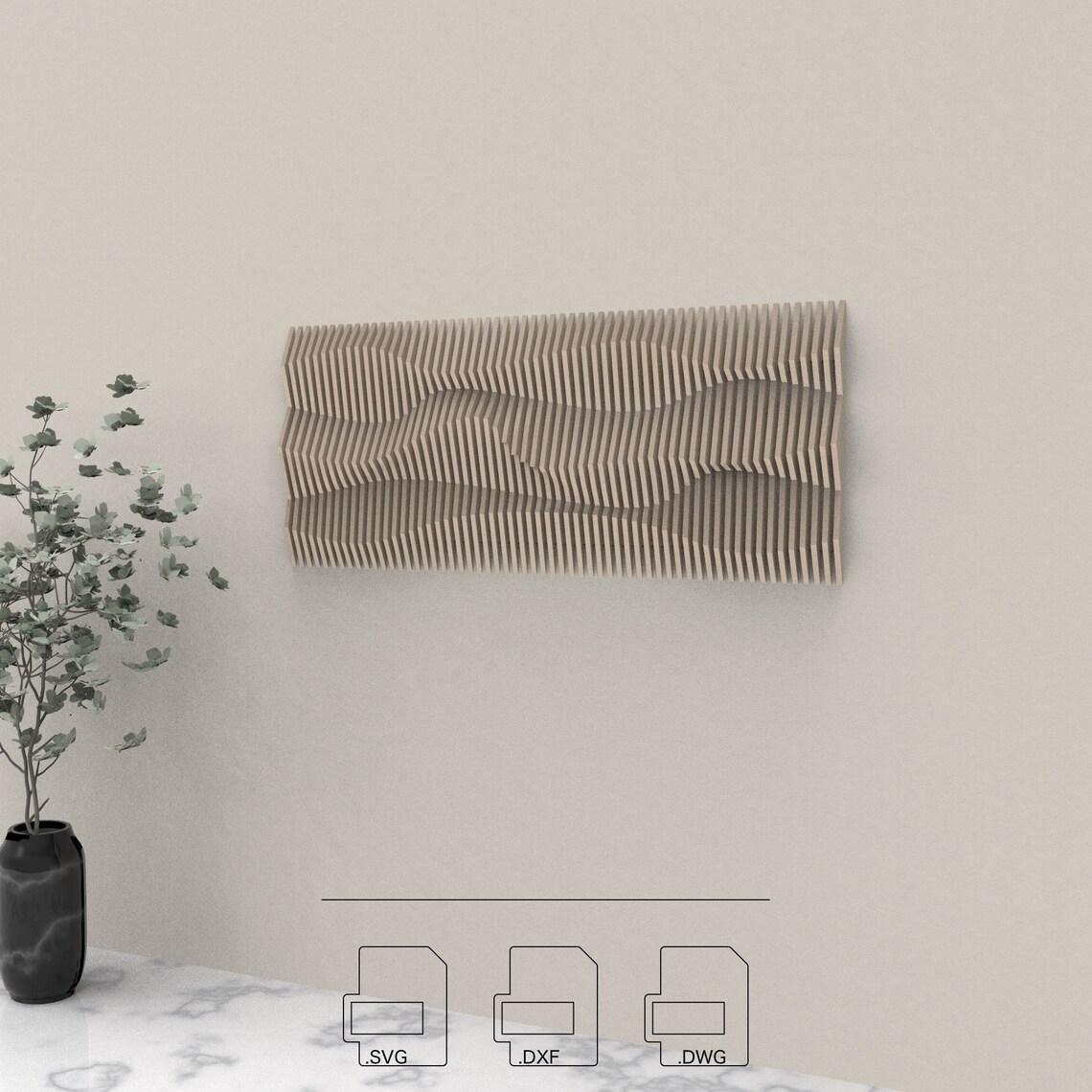Parametric Waves Wall Art: CNC Router Cut Files (digital Download) - Etsy