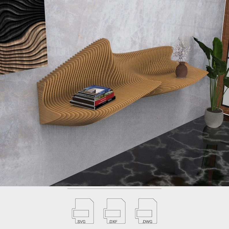 Parametric Console Shelf 3 Router-cut Files CNC Files for - Etsy