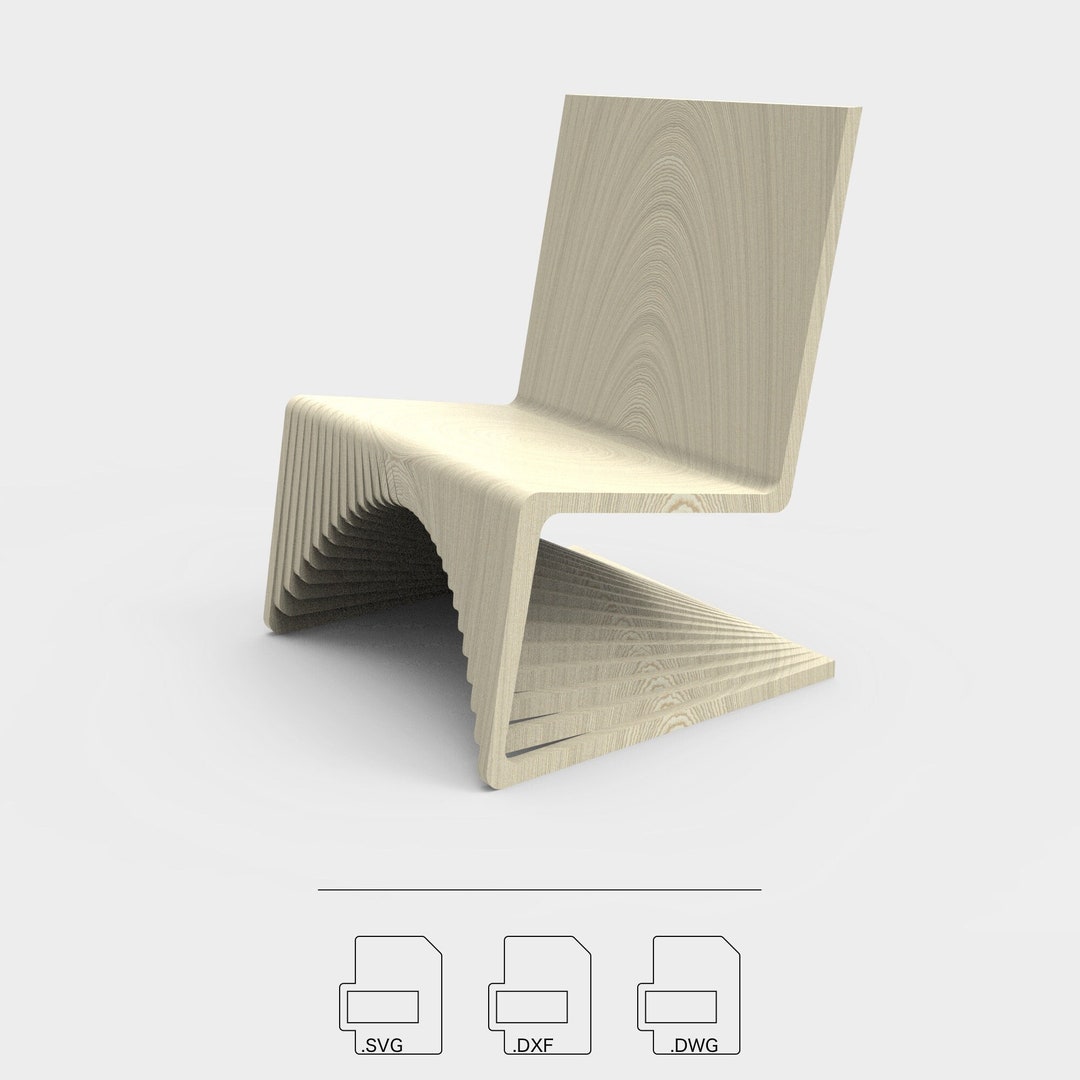 Arch Lounge Chair • Router-cut Files • CNC Files for Cutting• Vector ...