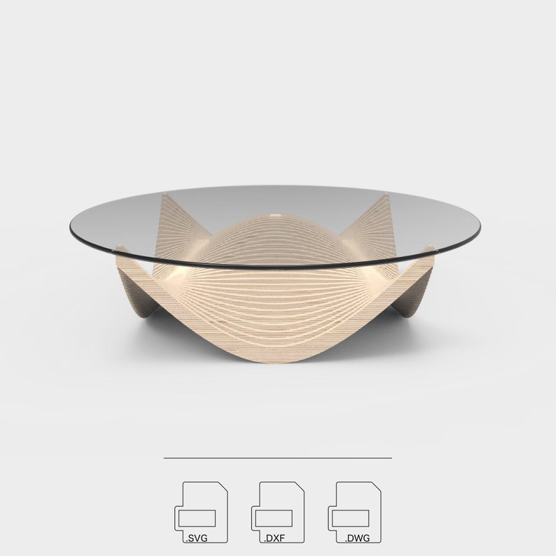 Parametric Coffee Table: Arc Router-cut Files CNC Files for Cutting ...