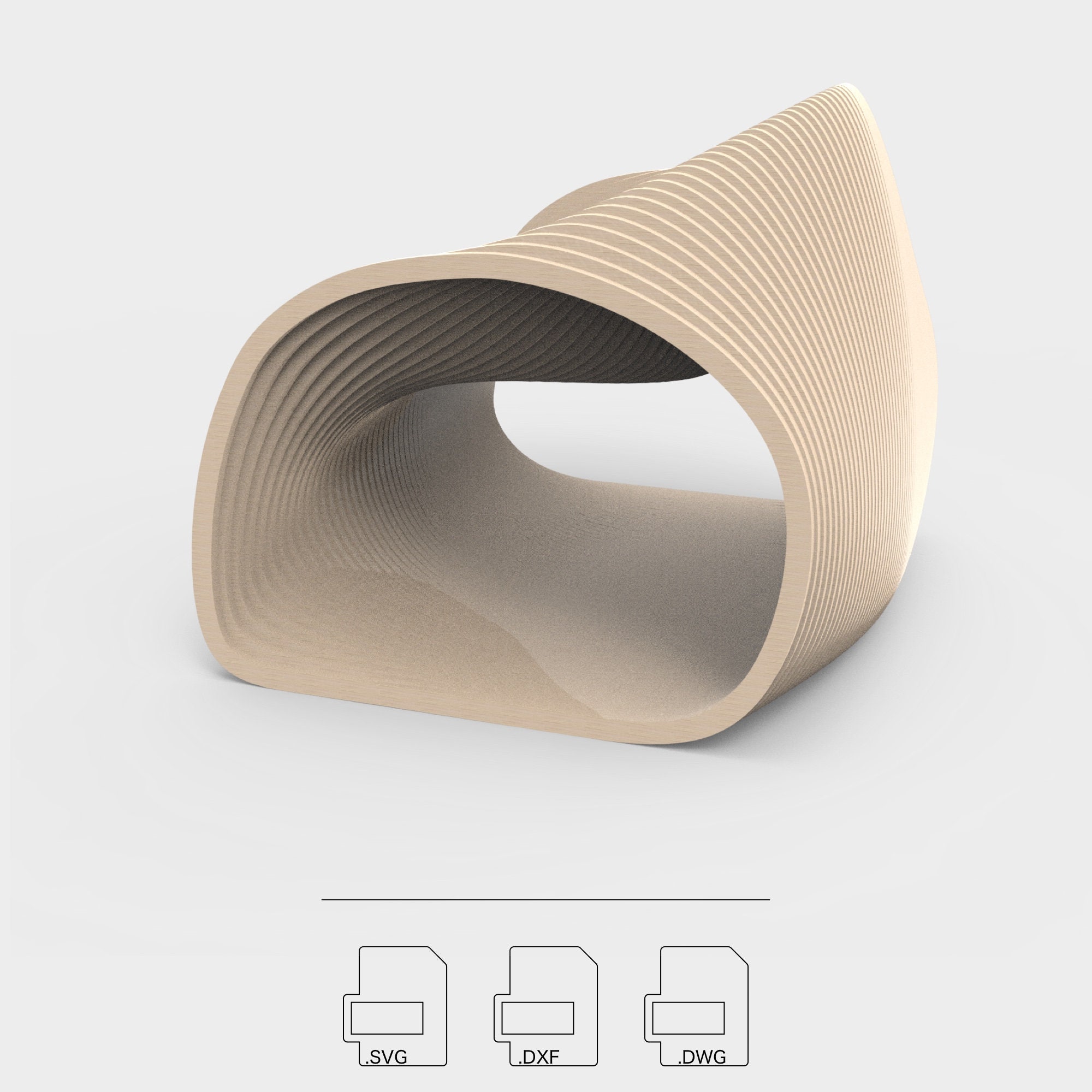 Spade Chair Router Cut Files Cnc Files For Cutting Vector Files Dxf Dwg Svg Pdf Etsy