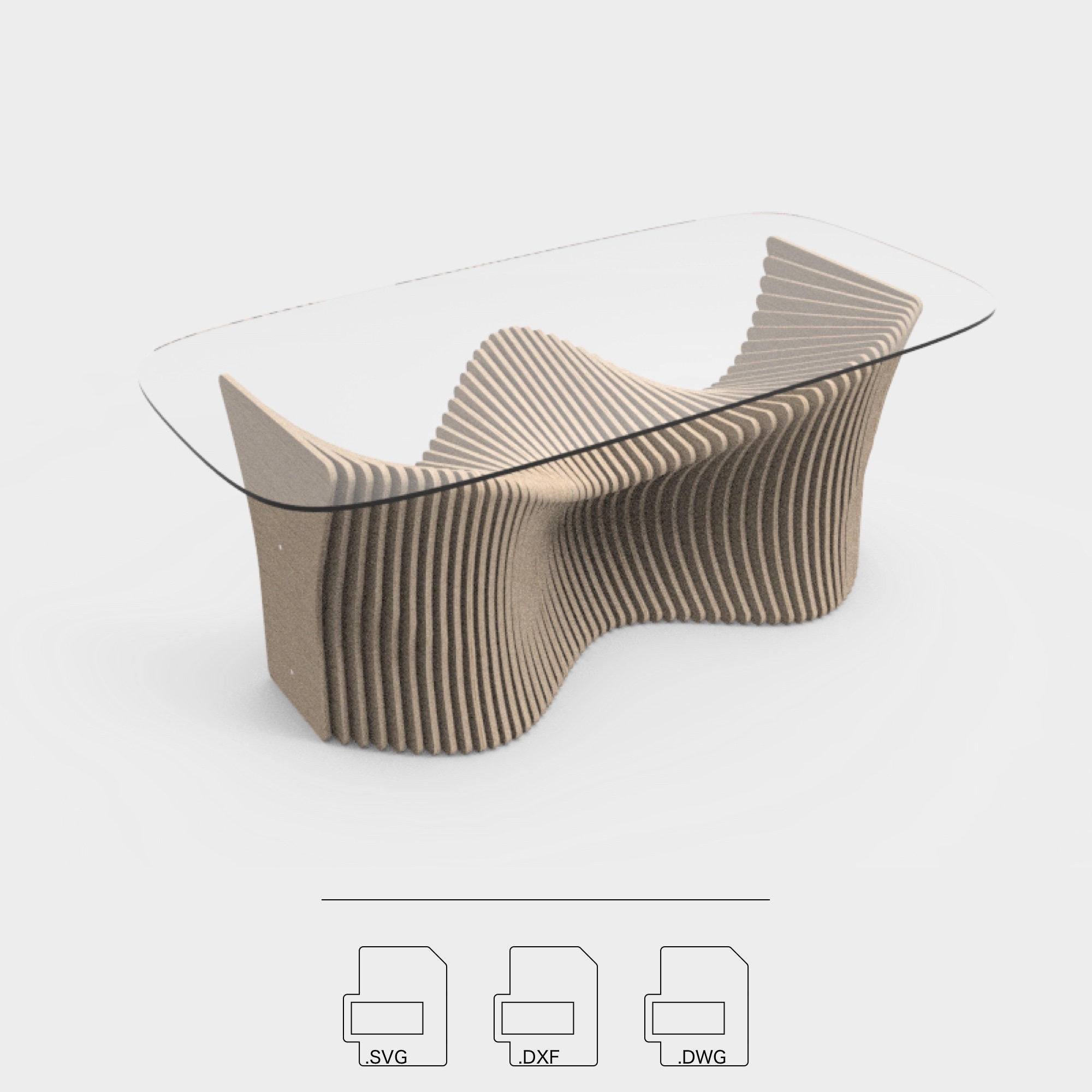 Parametric Dining Table: Cyra Router-cut Files CNC Files Vector Files ...