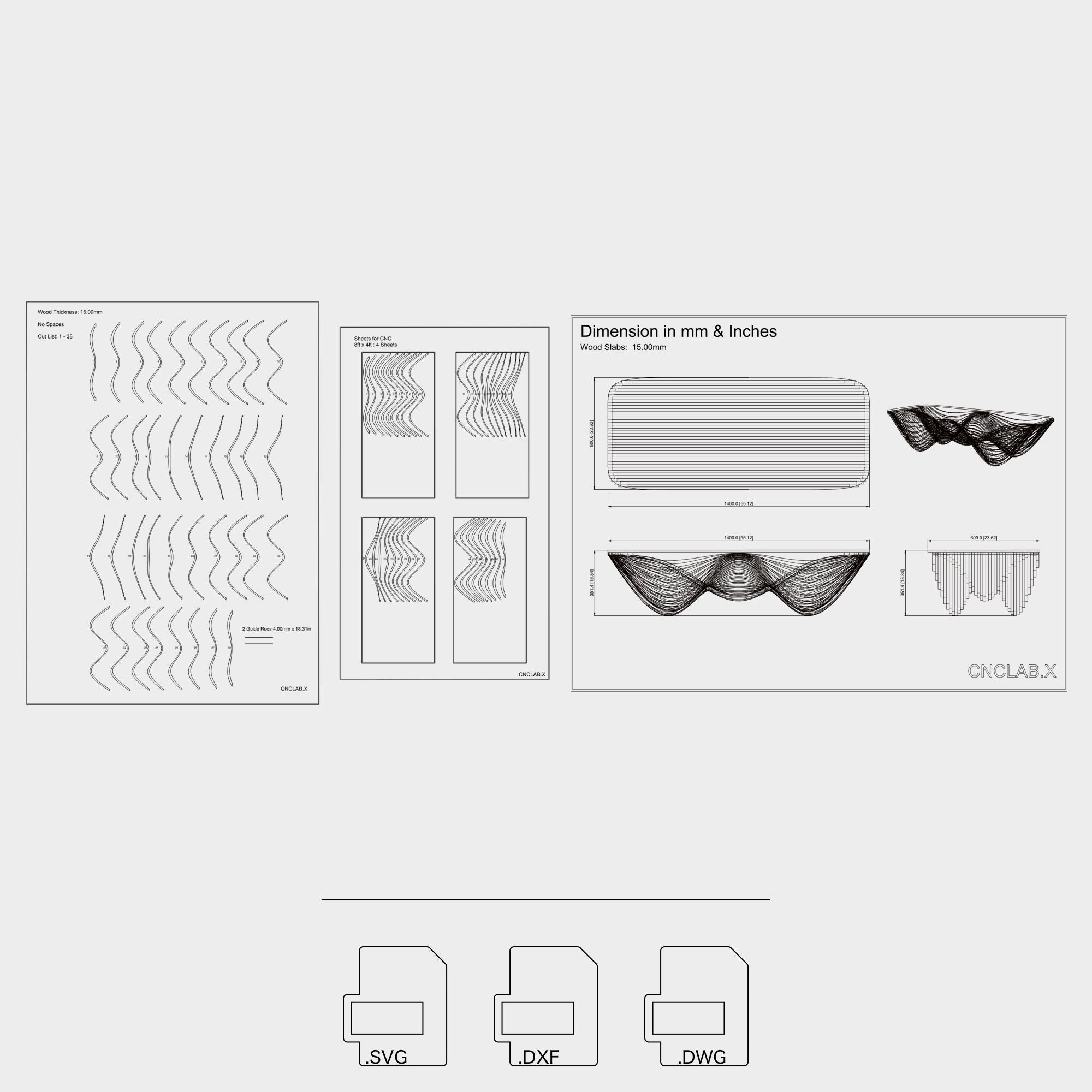 Evo Coffee Table Router-cut Files CNC Files for Cutting Vector Files ...