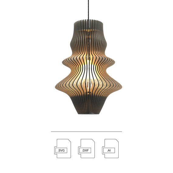Spindle Lamp Laser-cut CNC Vector Files .dxf .dwg - Etsy