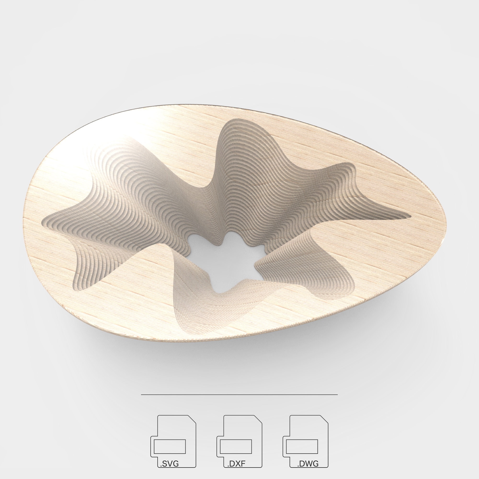 Parametric Table Topo • Router-cut Files • CNC Files for Cutting• Vector Files • .dxf • .dwg ...