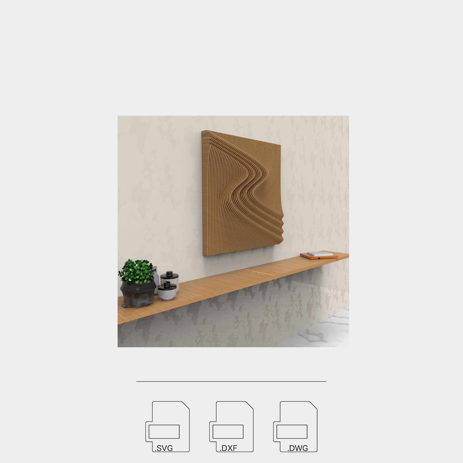 Parametric Wall Art 7 : Path • Router-cut Files • CNC Files • Vector ...