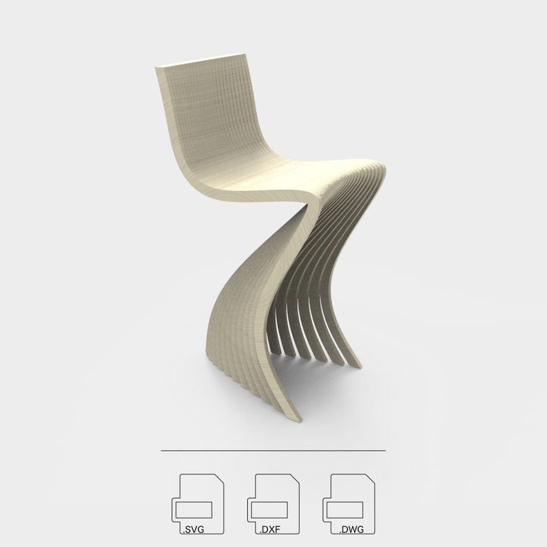 Parametric Bar Stool 1 Router-cut Files CNC Files Vector Files .dxf ...
