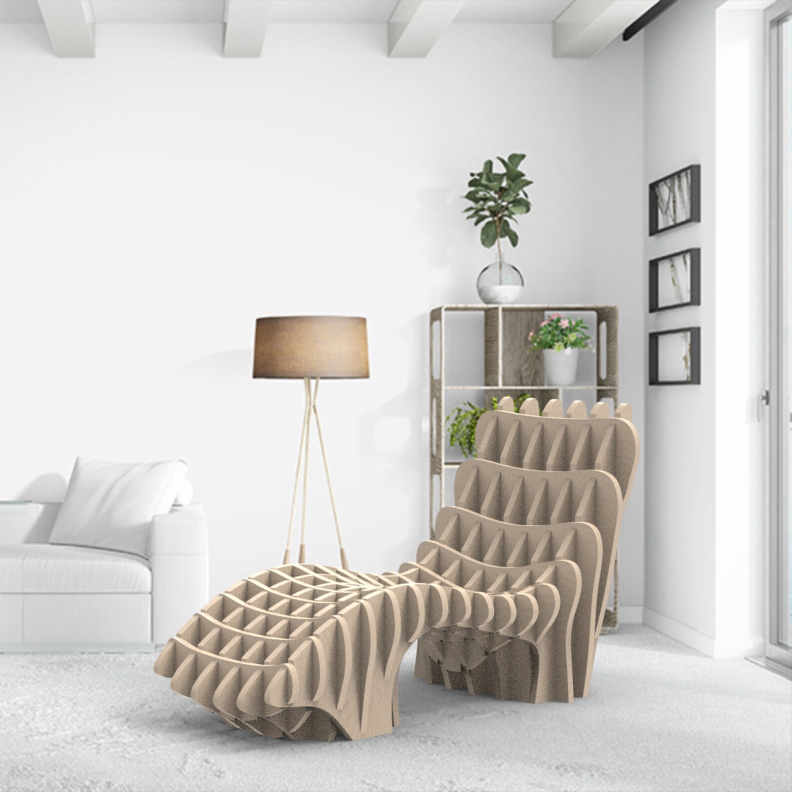 Parametric Chaise Lounge Holo • Router-cut Files • CNC Files • Vector ...