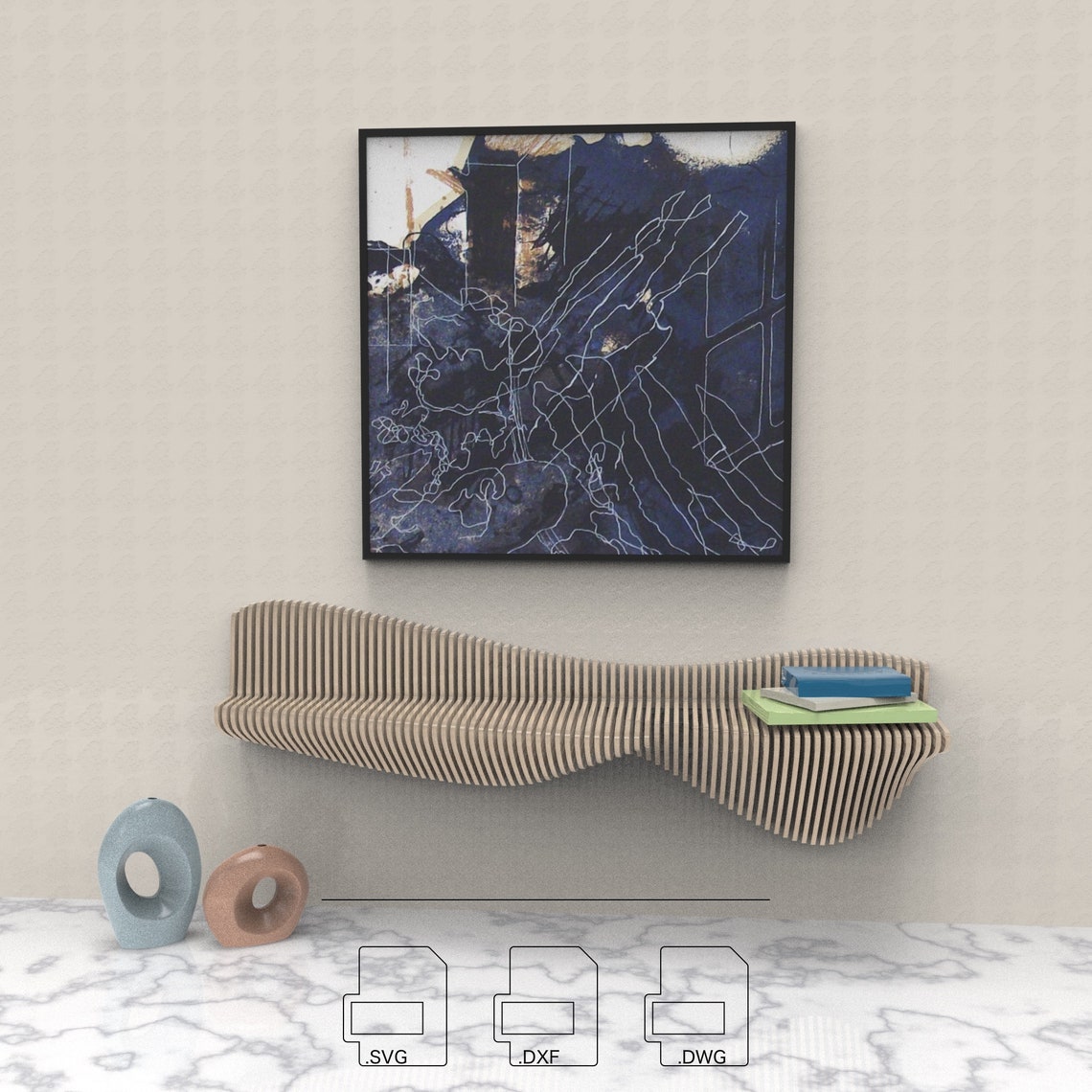 Parametric Console Shelf Nyx: CNC Router Cut Files (digital Download ...