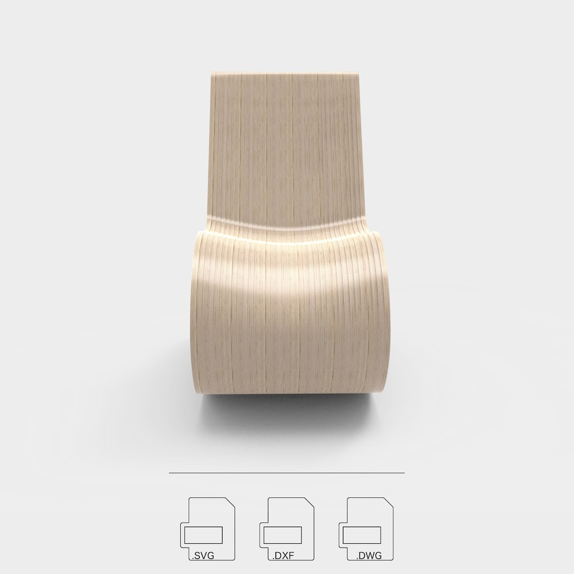 Parametric Rocking Chair • Router-cut Files • CNC Files for Cutting ...