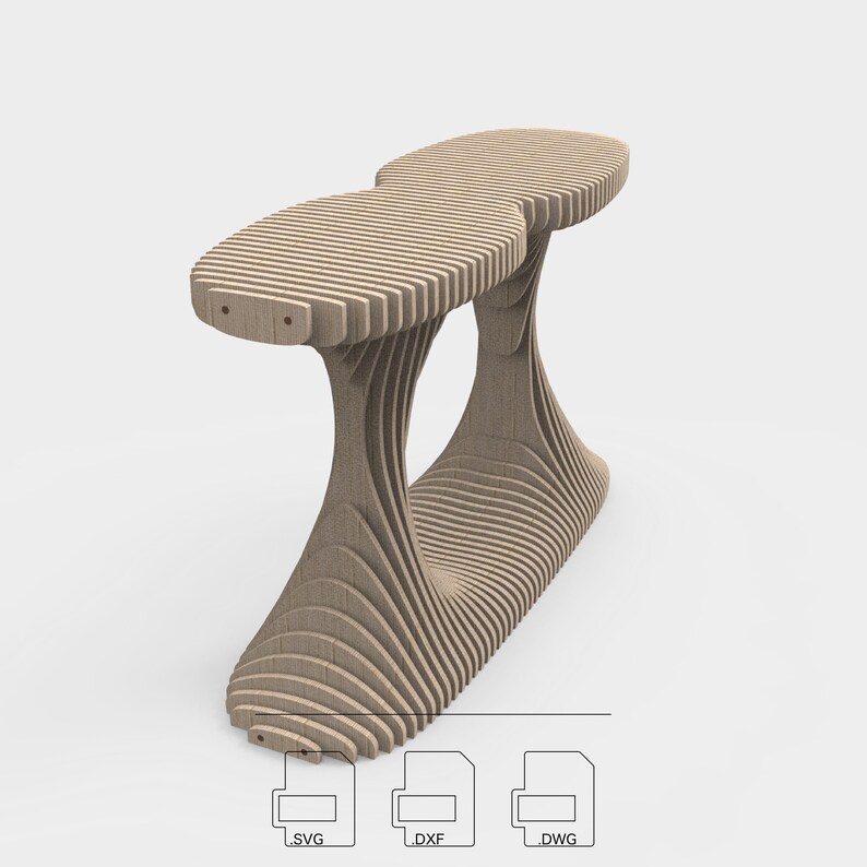 Parametric Console: Omni • Modern CNC Furniture • Router-cut Vector ...