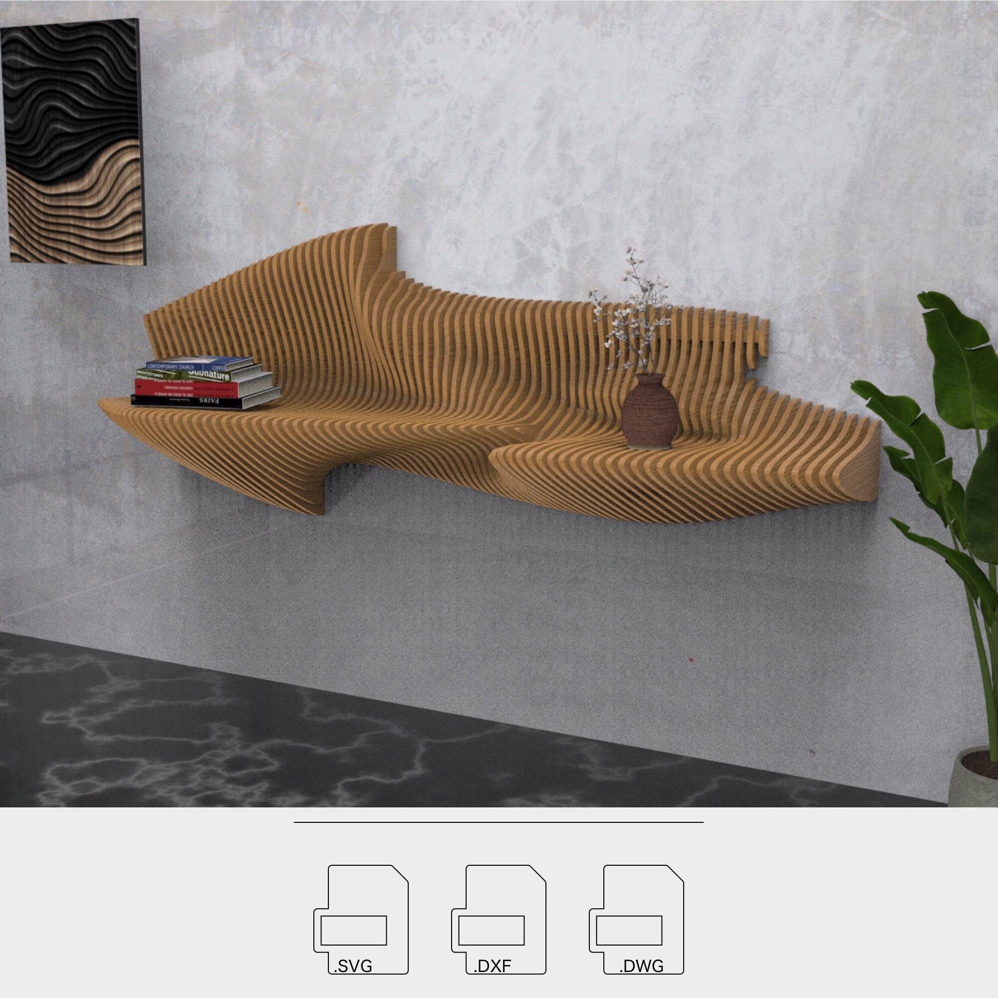 Parametric Console Shelf 3 Router Cut Files Cnc Files For Etsy