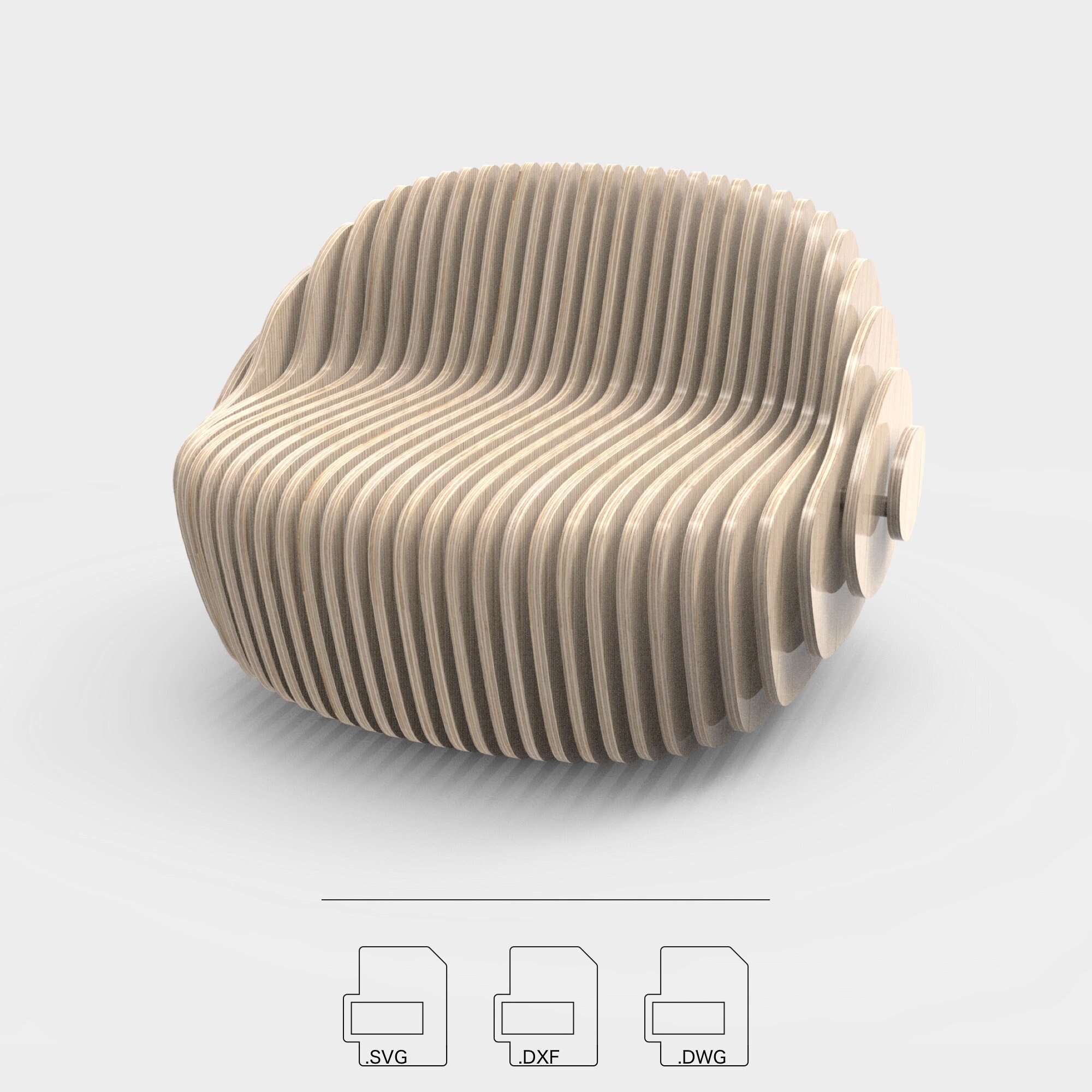 Parametric Plush Lounge Chair Router-cut Files CNC Files - Etsy