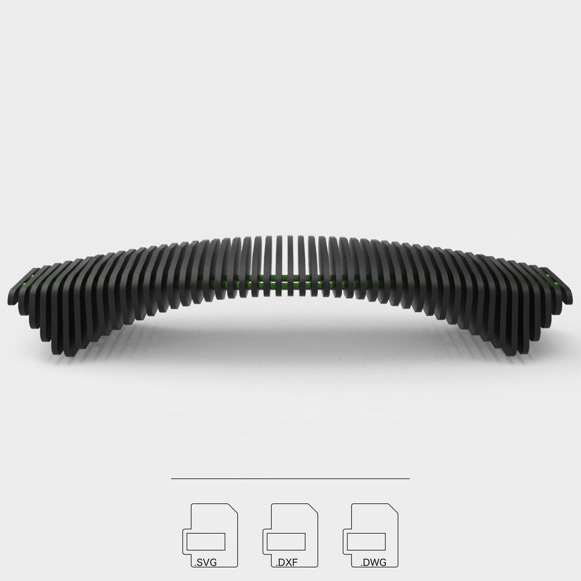 Parametric Bench 2.0 Router-cut Files CNC Files Vector Files .dxf .dwg ...