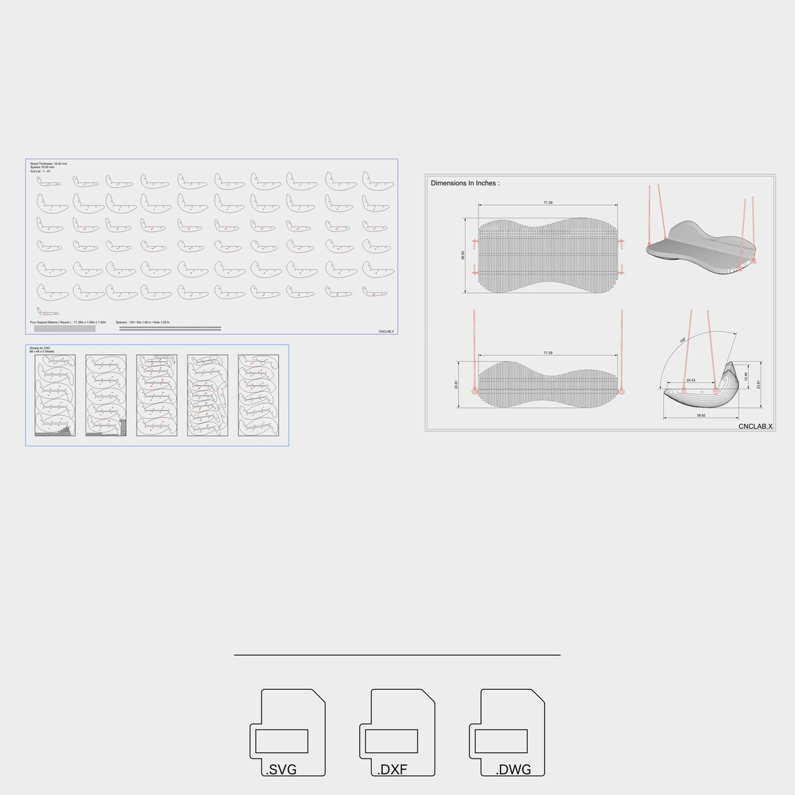Contour Swing Router-cut Files CNC Files Vector Files - Etsy