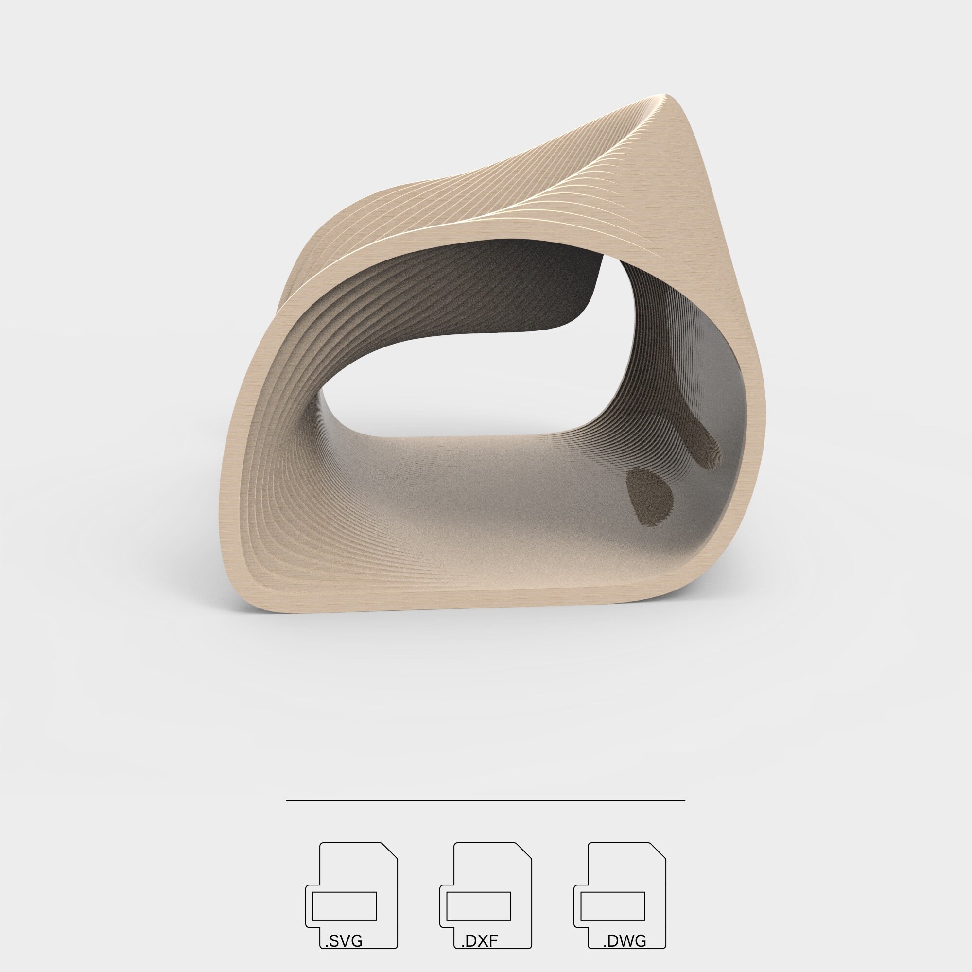 Spade Chair Router Cut Files Cnc Files For Cutting Vector Files Dxf Dwg Svg Pdf Etsy