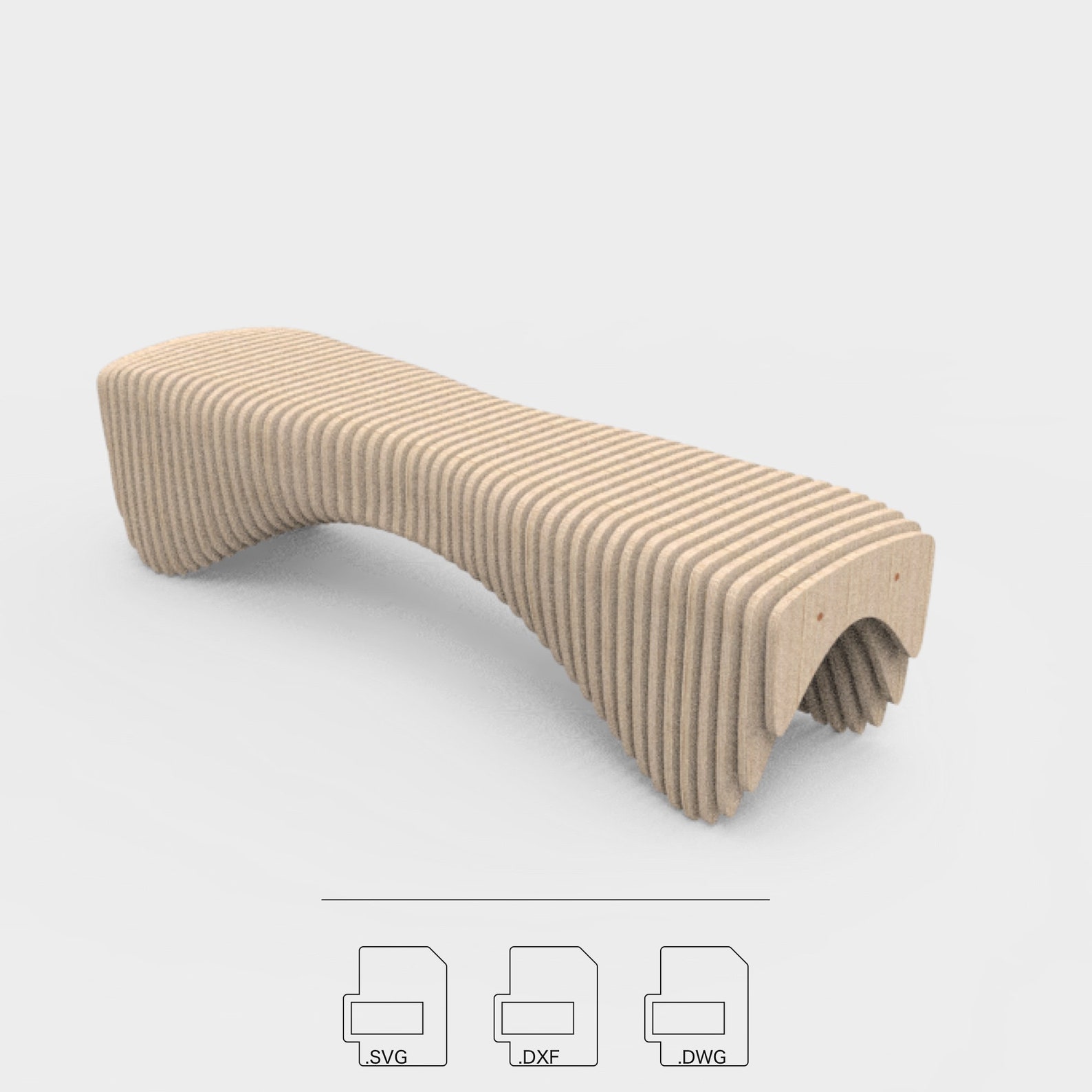 Parametric Bench: K9 Router-cut Files CNC Files for Cutting Vector ...