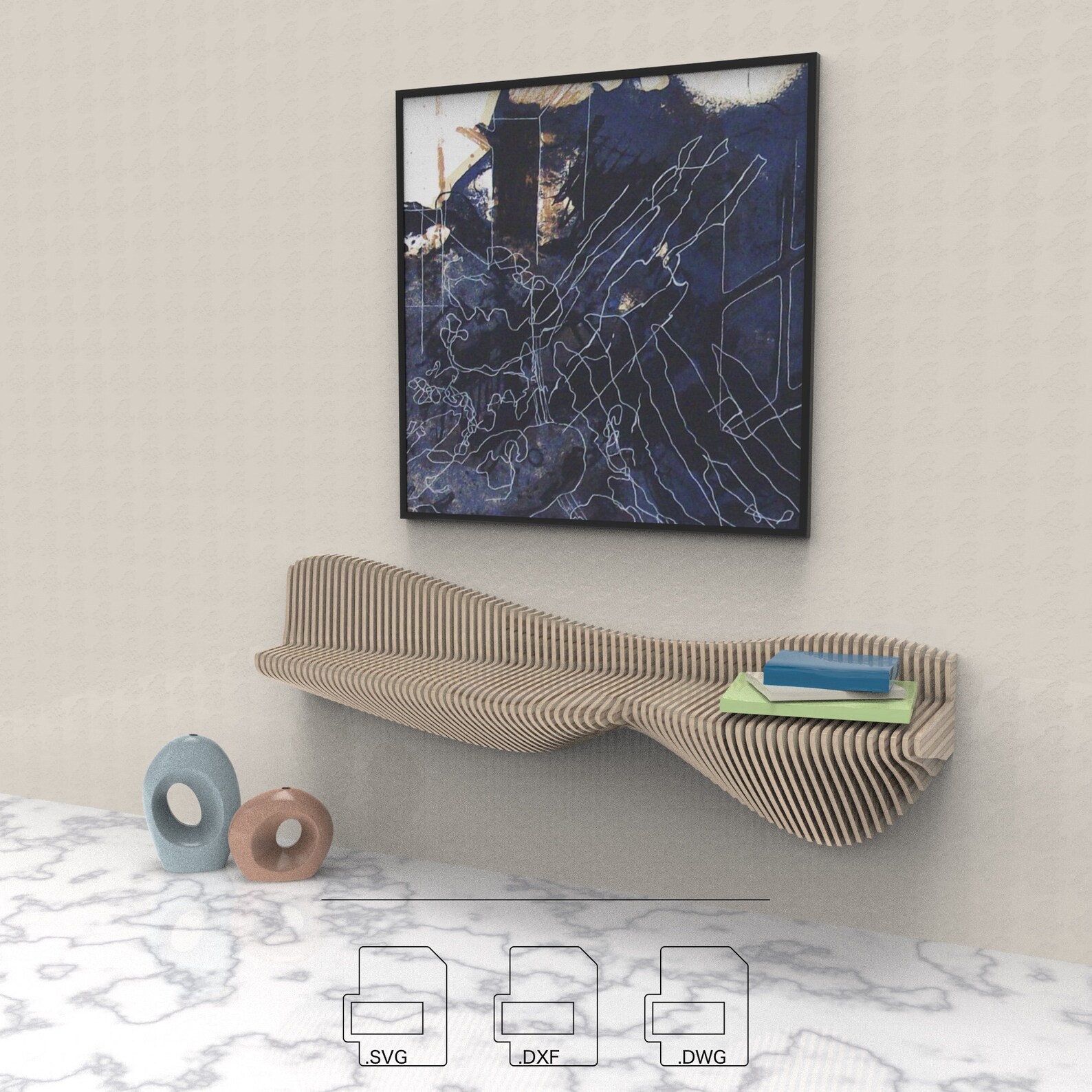 Parametric Console Shelf Nyx: CNC Router Cut Files (digital Download ...
