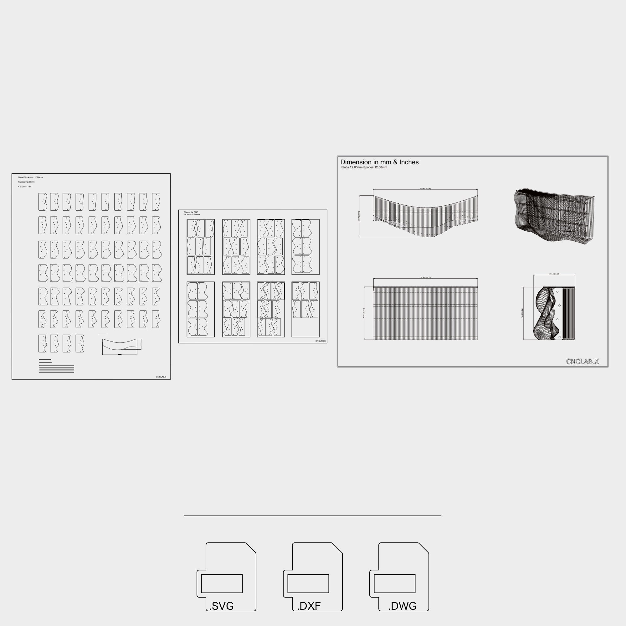 Swirl Parametric Desk CNC Router Files (digital Download) - Etsy
