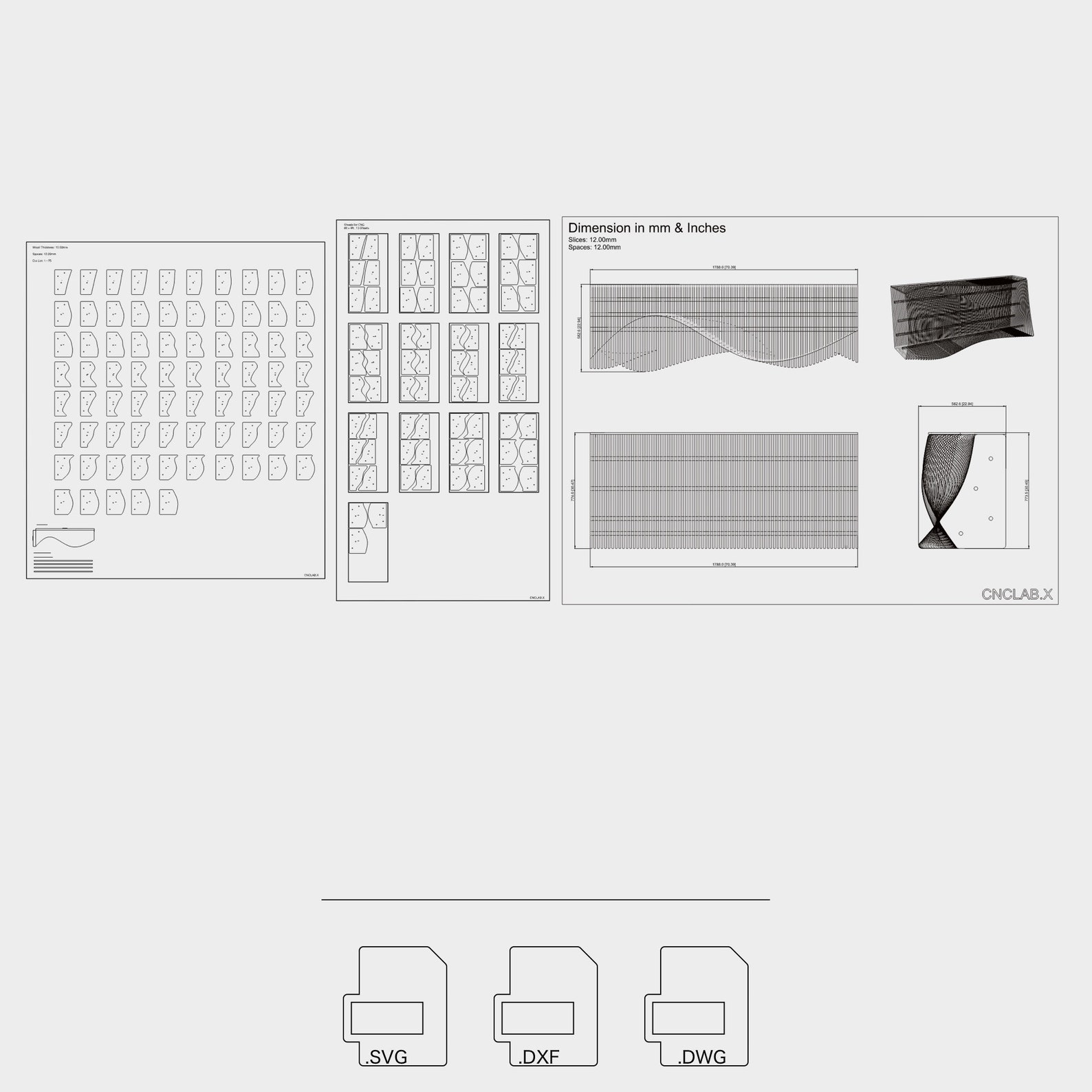 Parametric Desk: Cove Router-cut Files CNC Files for Cutting Vector ...