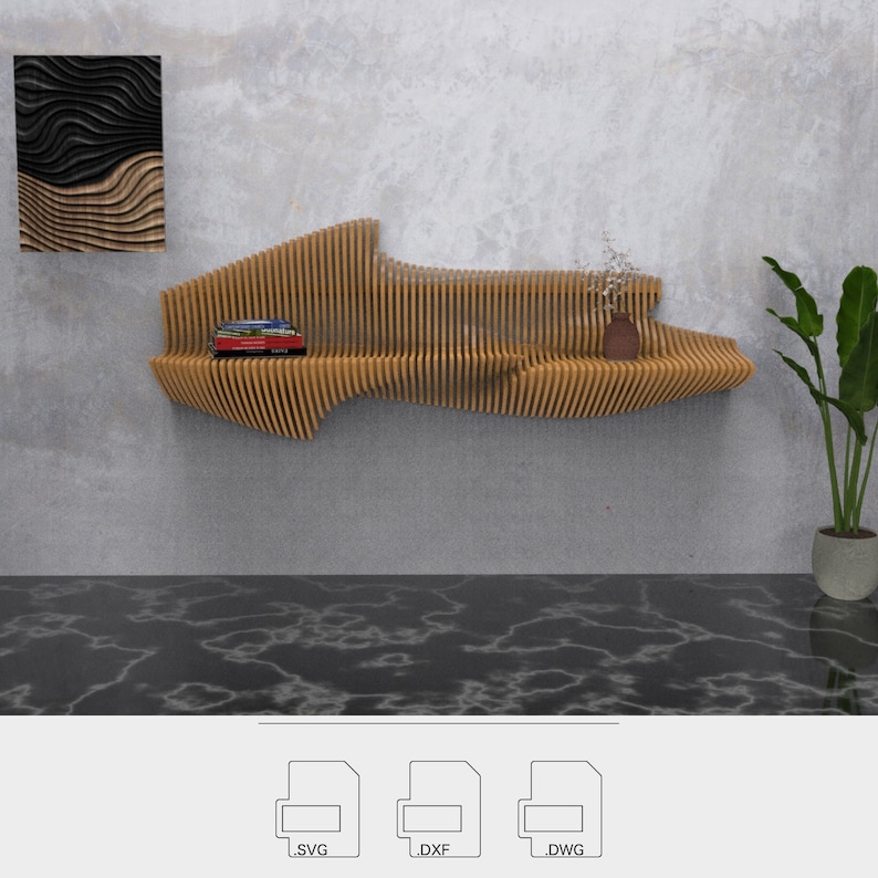 Parametric Console Shelf 3 Router Cut Files Cnc Files For Etsy