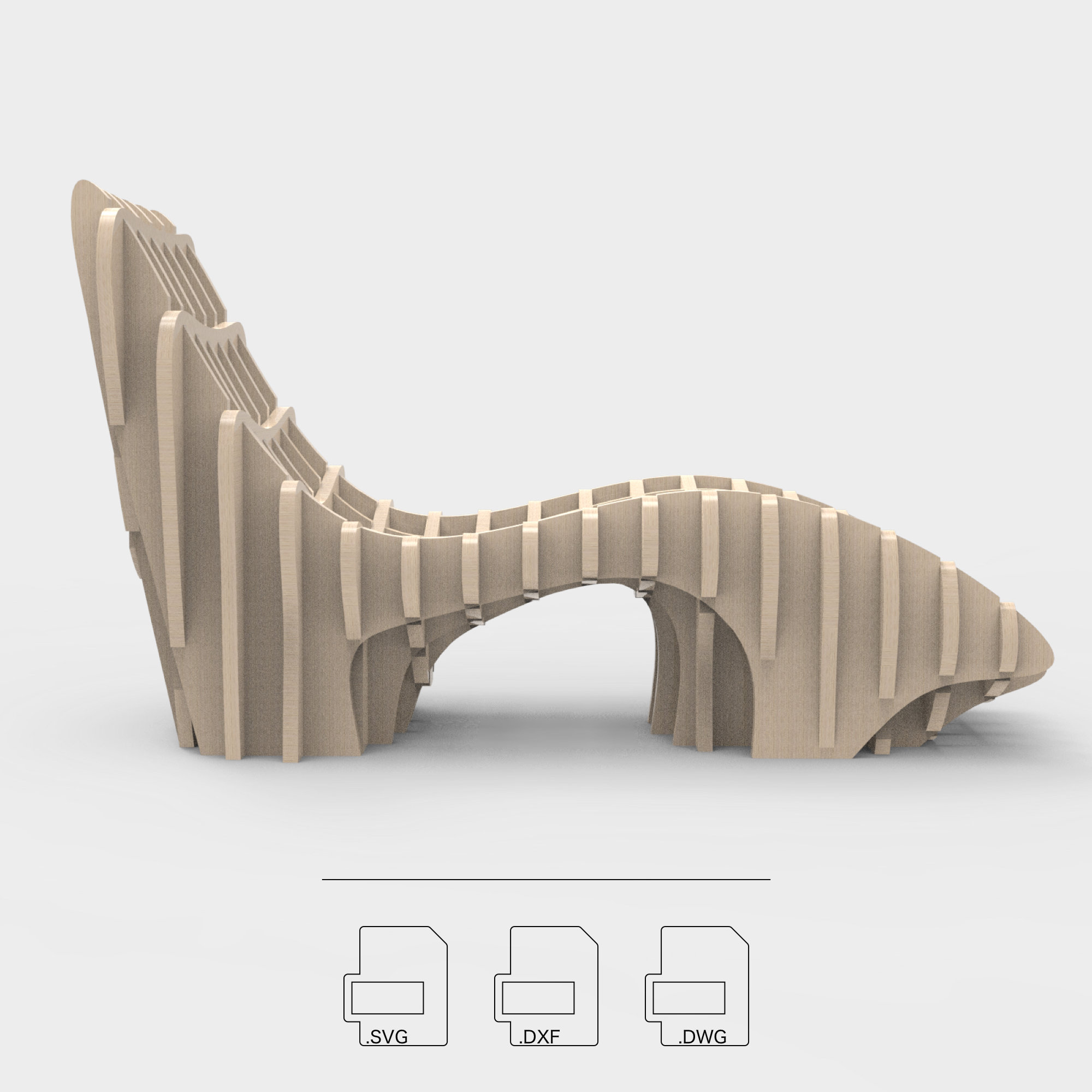 Parametric Chaise Lounge Holo • Router-cut Files • CNC Files • Vector ...