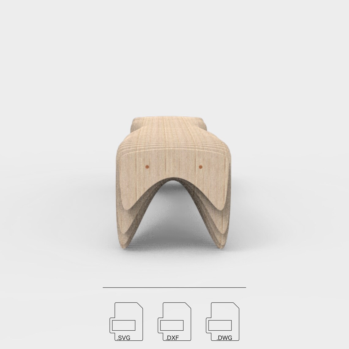 Parametric Bench K9 Router Cut Files Cnc Files For Cutting Vector Files Dxf Dwg Svg Pdf Etsy