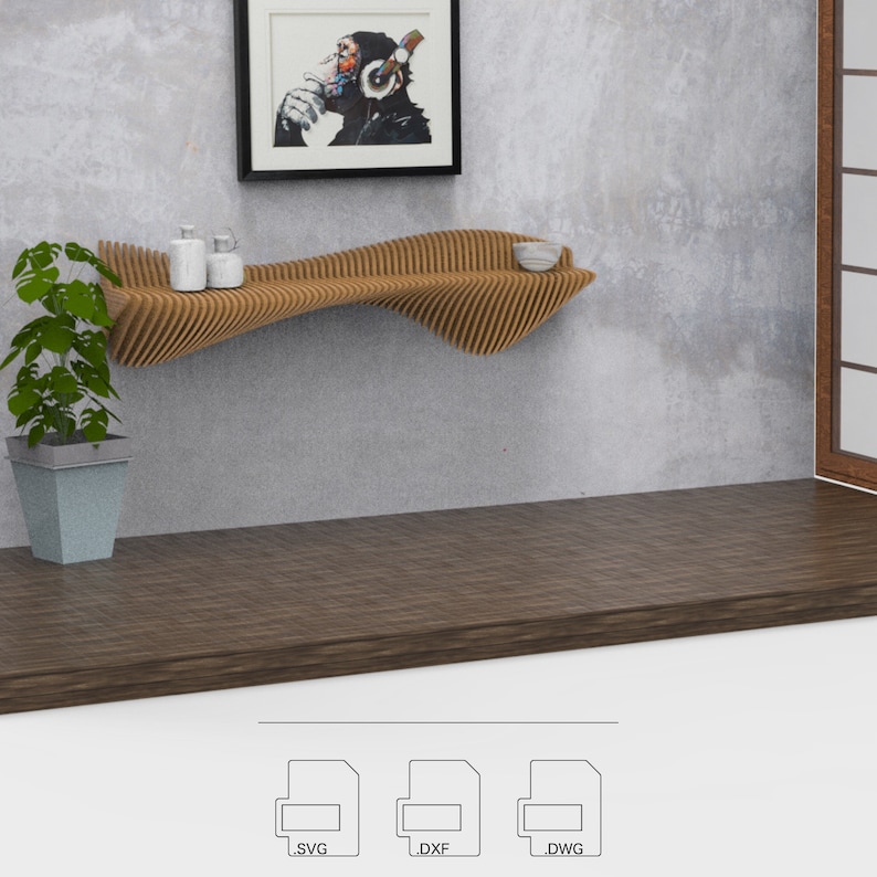 Parametric Console Shelf 2 Router Cut Files Cnc Files For Etsy